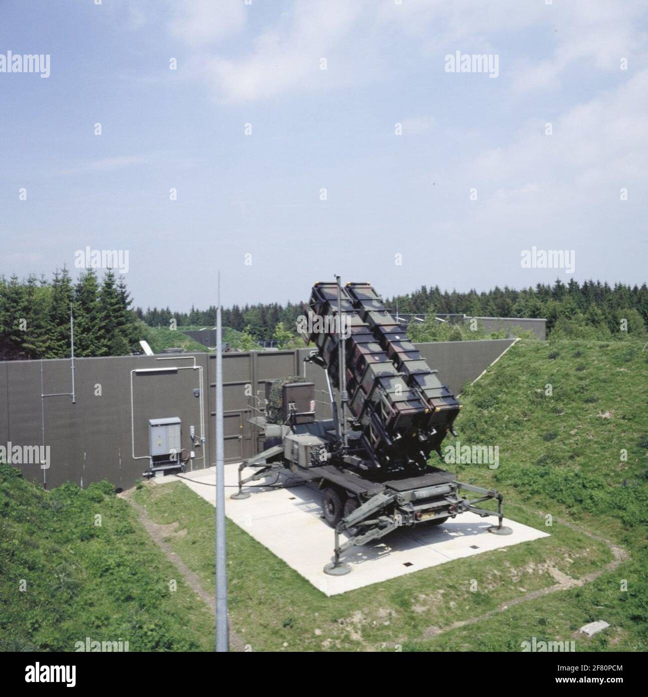 Patriot launcher on the site. The launching station stands in a swallot ...