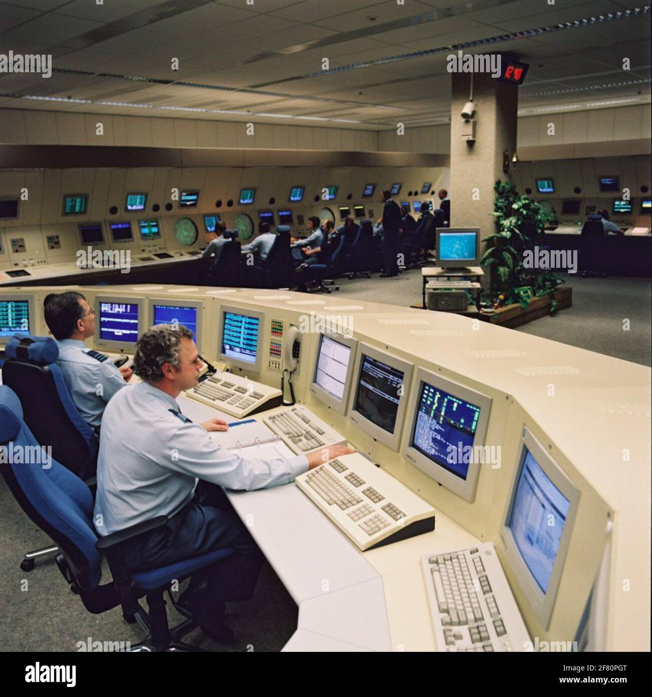 The traffic control operating room at the Air Operations Control ...