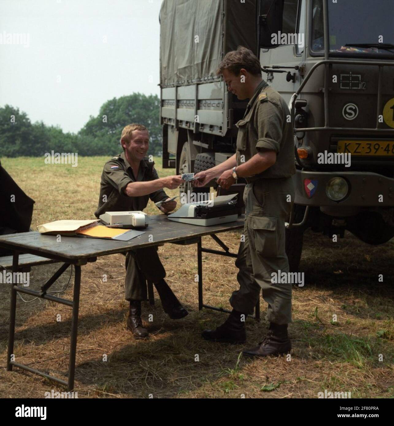 A cashier in Velde provided during the exercise Eifelslag in Germany ...