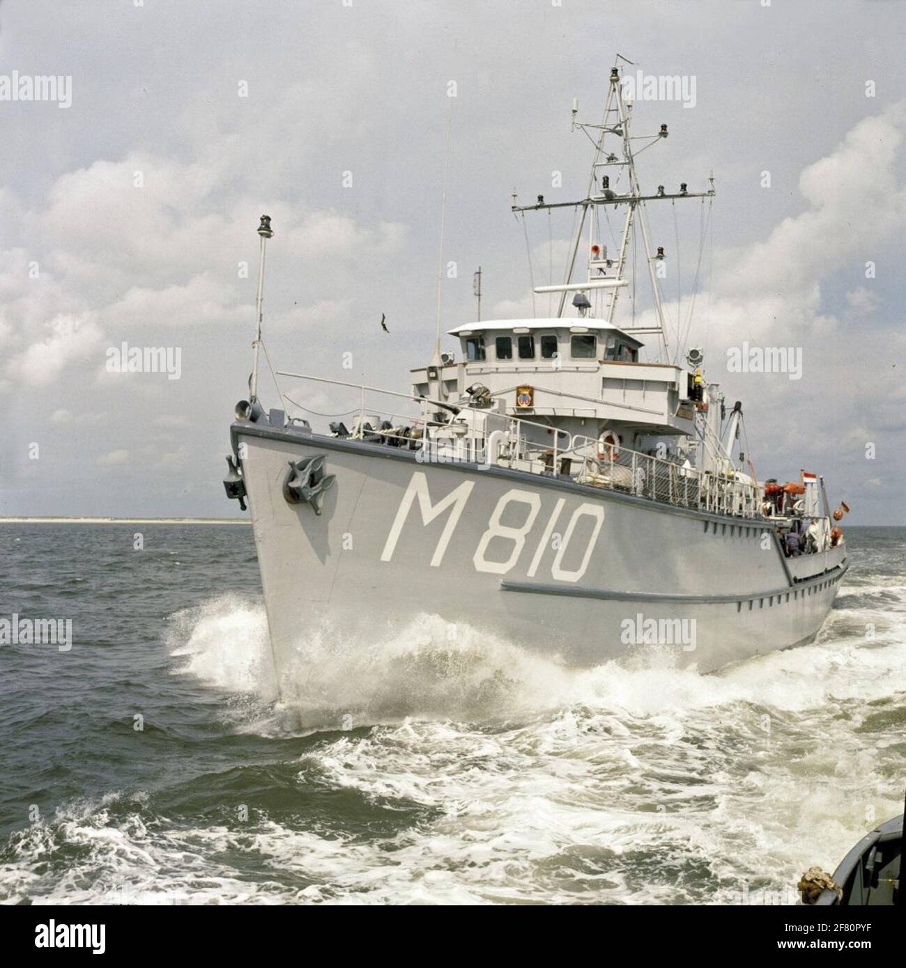 The coastal mine sweeper Hr.Ms. Abcoude (EX-MSc 176, 1956-1993 Stock ...