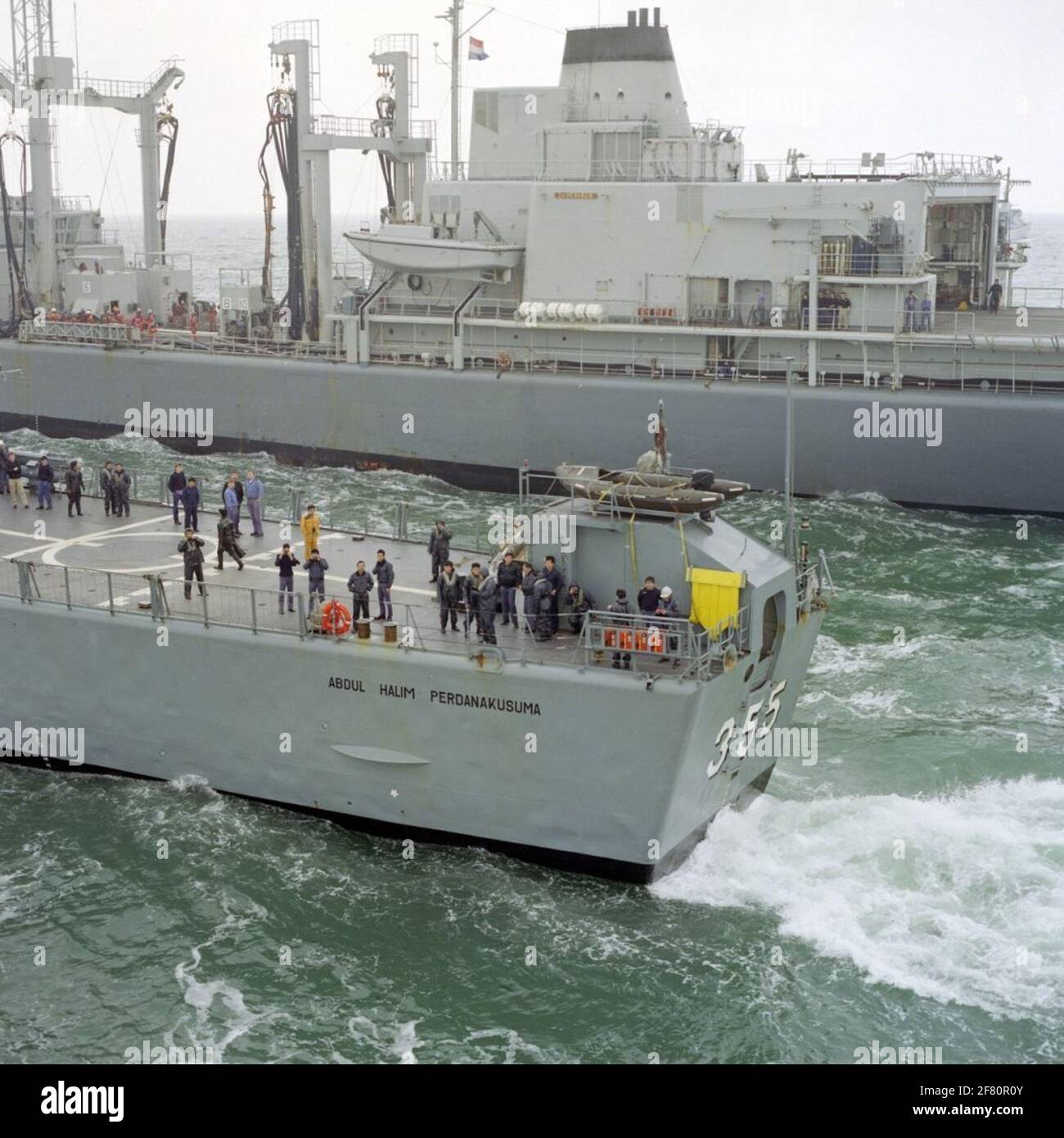 In front of the Indonesian frigate Kri Abdul Halim Perdanakusuma (ex ...
