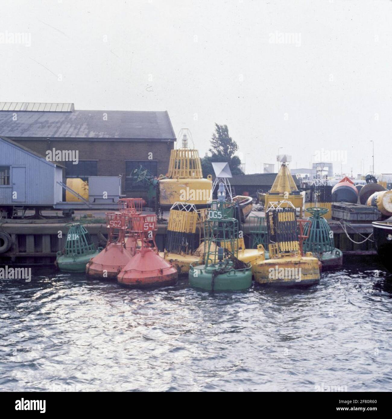 Buoy storage in Vlissingen Stock Photo - Alamy