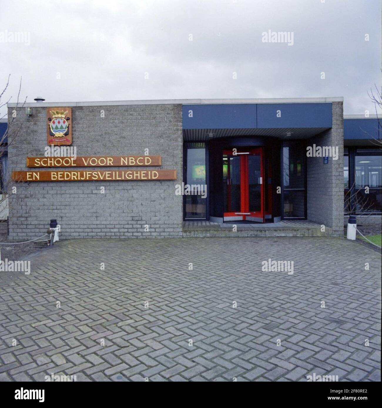 Main entrance (front view) of the school for NBCD (nuclear ...