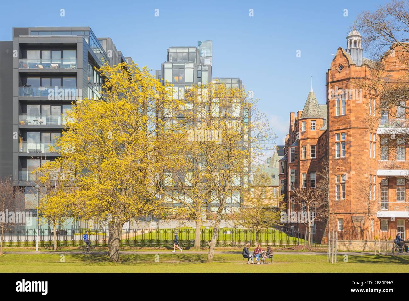 Edinburgh, Scotland - April 10 2021: Sunny day outdoor recreation and ...