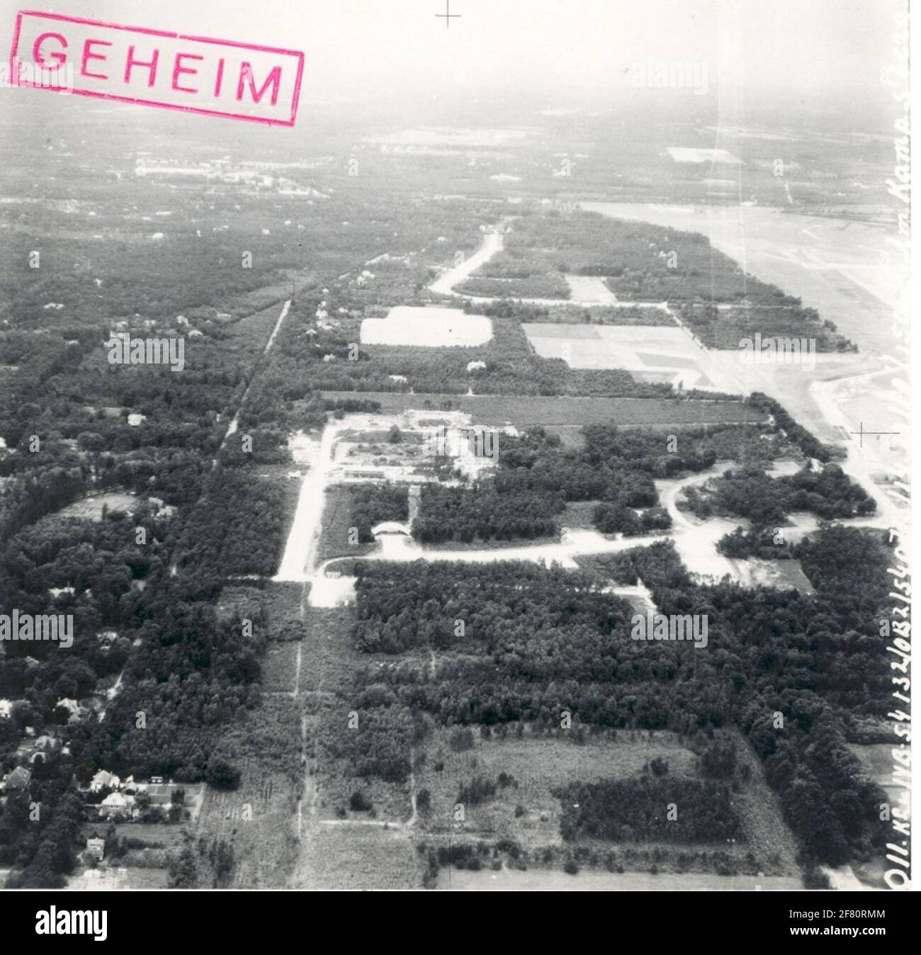 Aerial view of the Soesterberg airbase with the US 32th Tactical ...