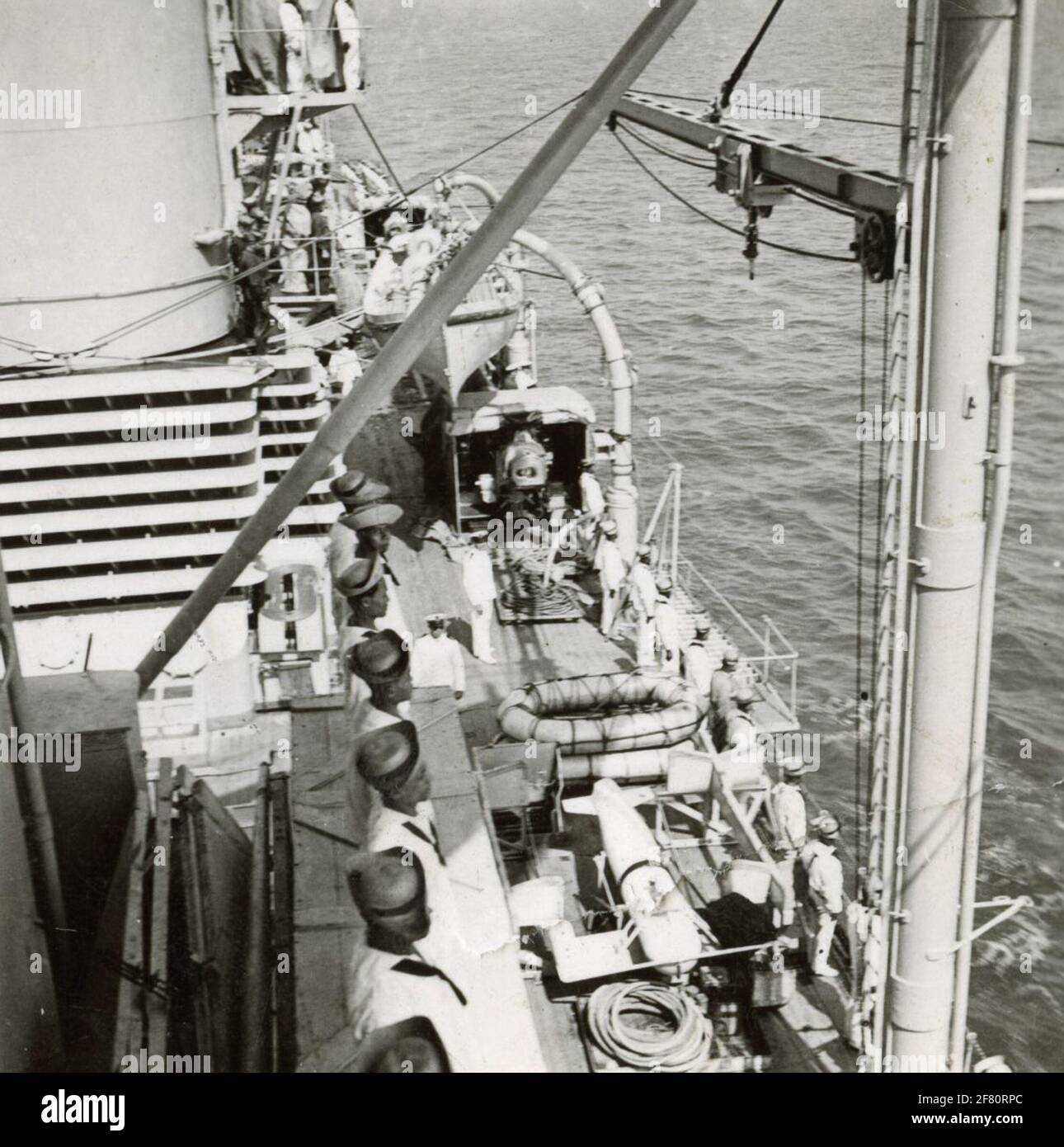 Cruiser Hr.Ms. Sumatra (1926-1942) Details Ship Life in Noi Stock Photo ...