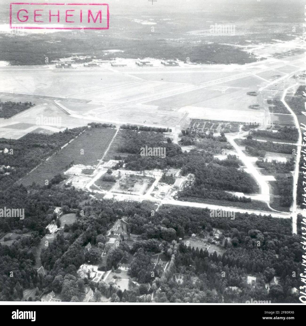 Aerial view of the Soesterberg airbase with the US 32th Tactical ...