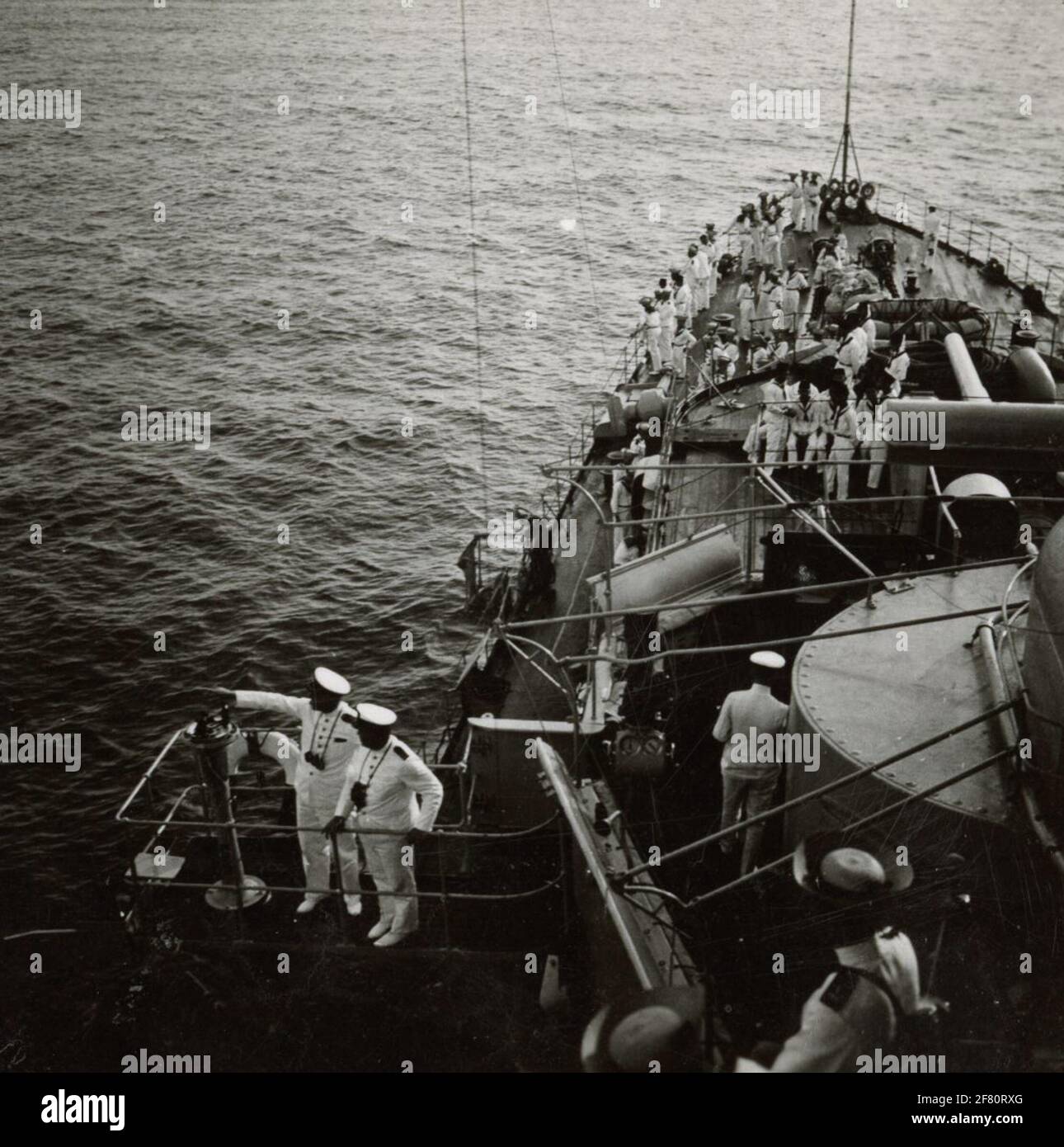 Cruiser Hr.Ms. Sumatra (1926-1942) Details Ship Life in Noi Stock Photo ...