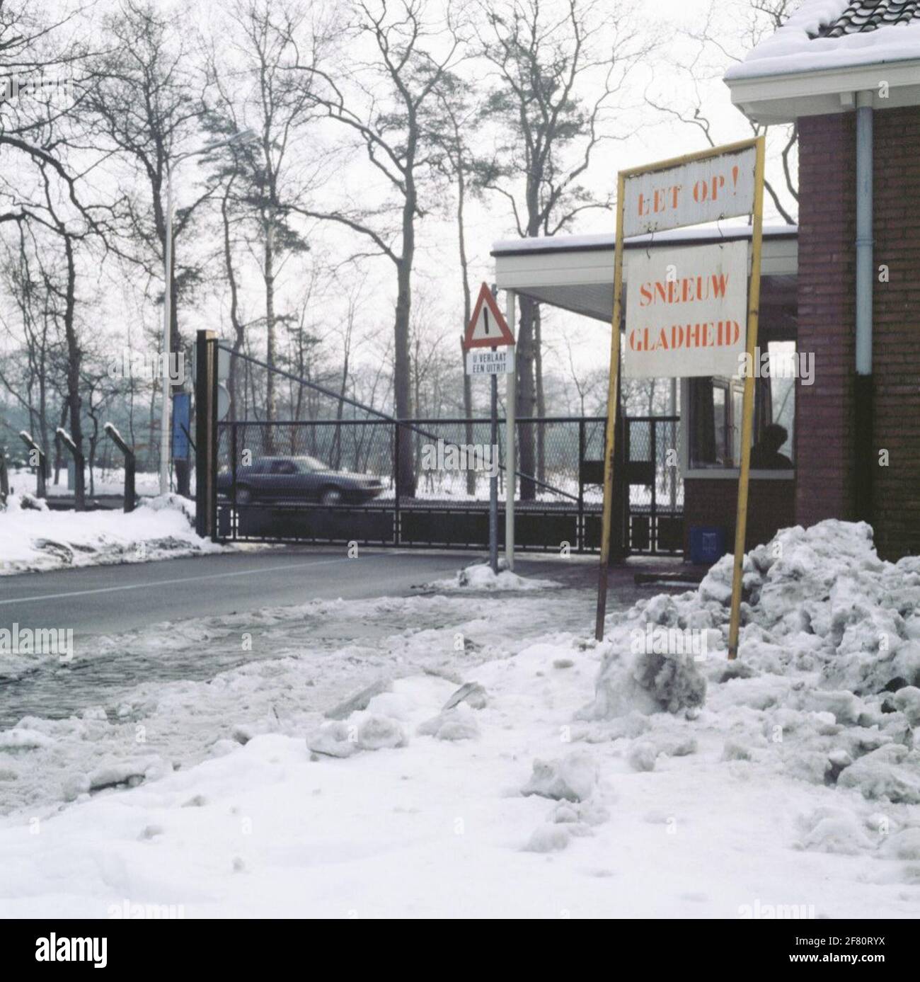 Warning sign at the Air Force Access Gate Electronic and Technical ...