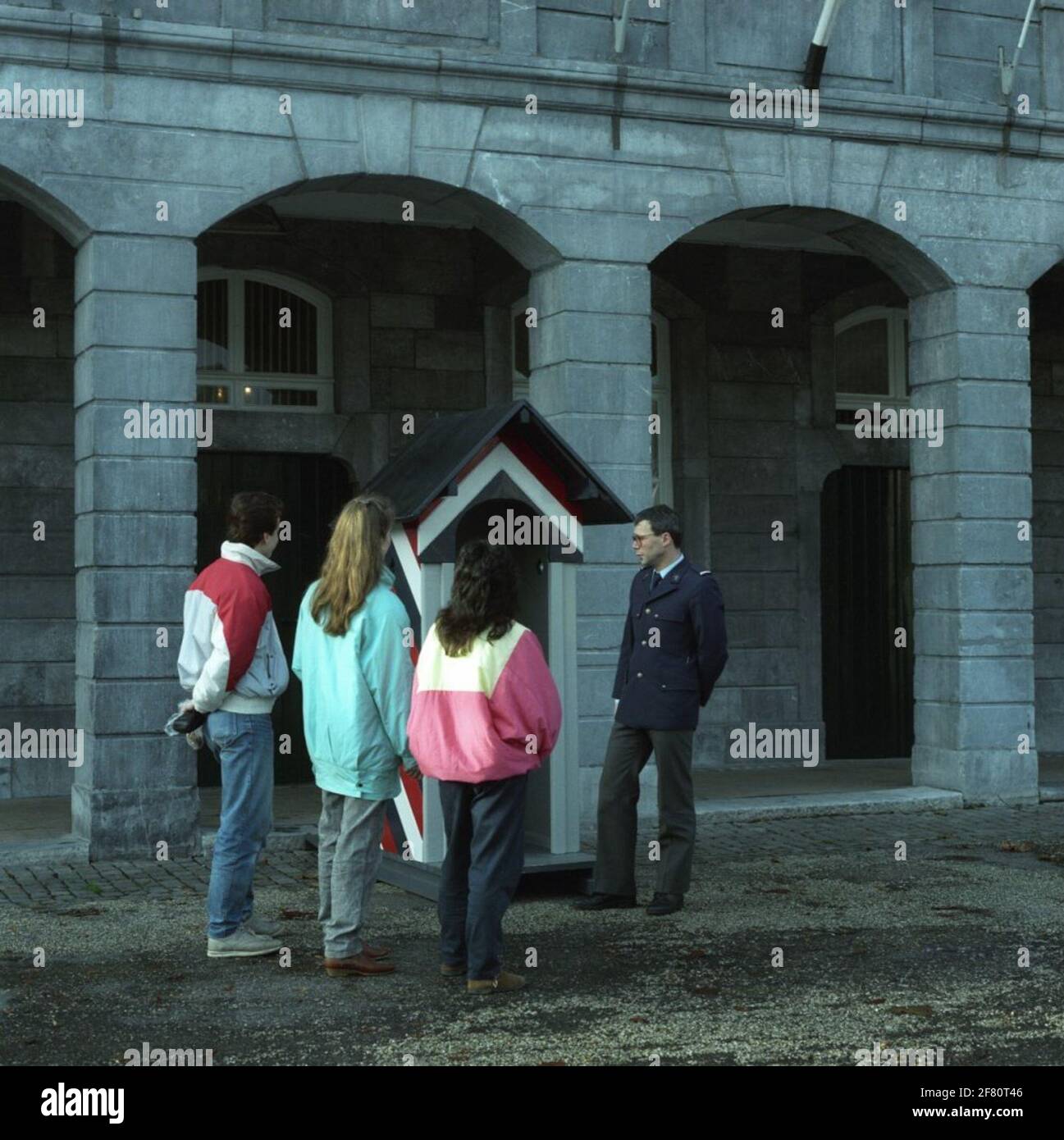 Surveillance employee Jos Houben at the Painting House at the Main ...