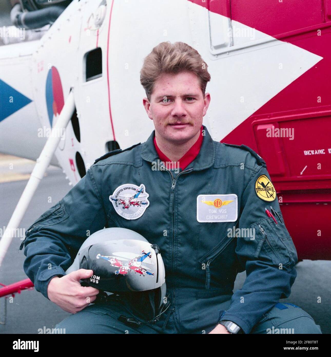 Sergeant T. Vos, Crew of the Helicopter DemonstratieTeam "Grasshoppers ...