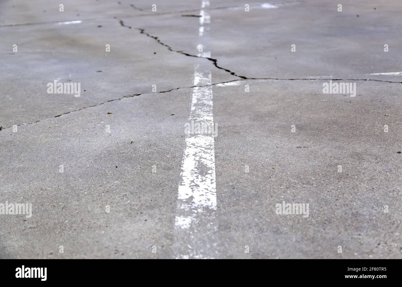 Direction line for cars on a road, detail of road traffic Stock Photo ...