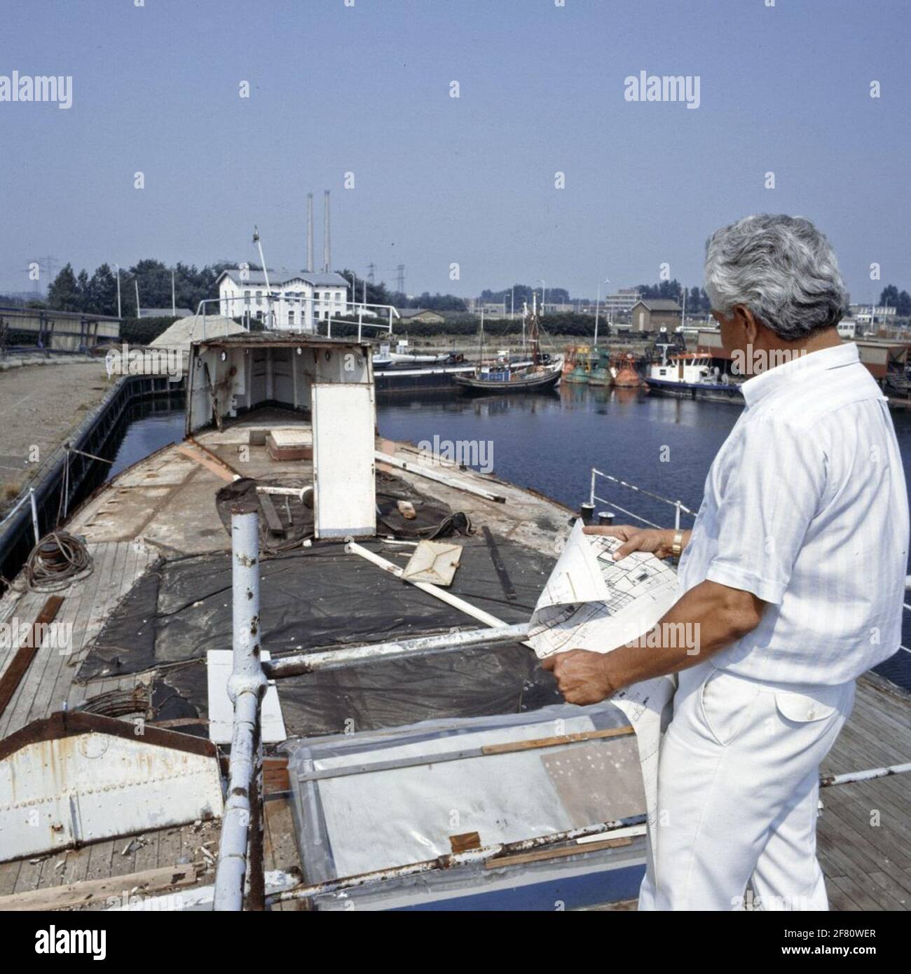 The armored ship Hr.Ms. Scorpio (1868-1903) Just before the restoration ...