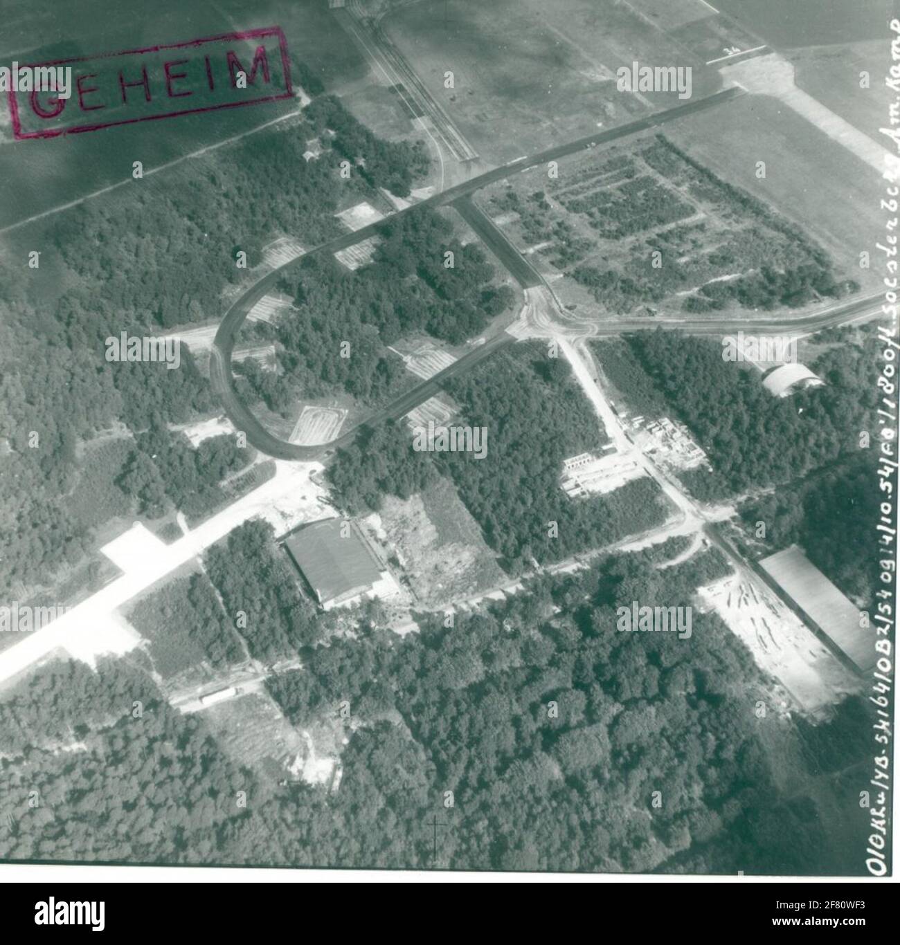 Aerial view of the Soesterberg airbase with the US 32th Tactical ...