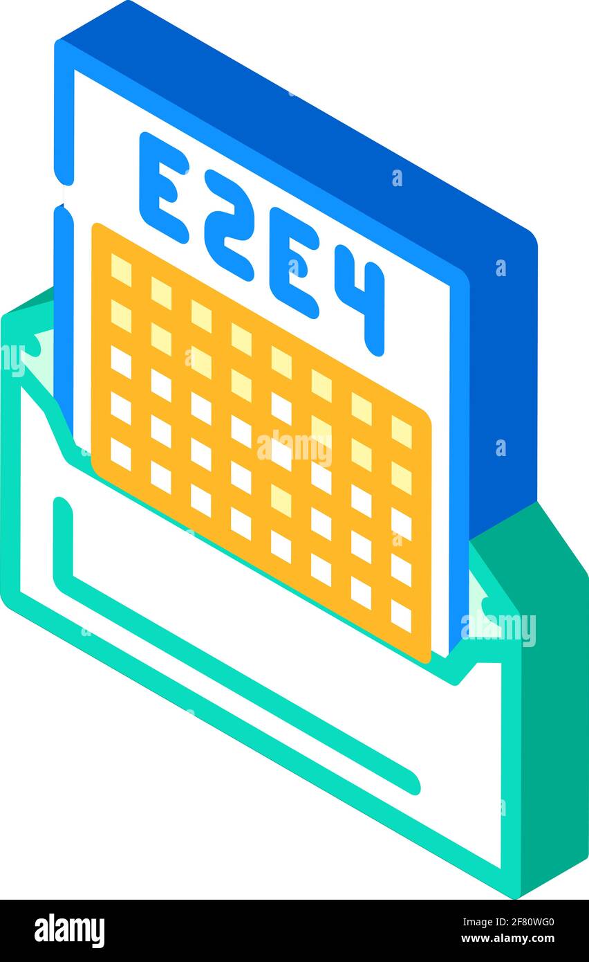 correspondence chess isometric icon vector illustration color Stock ...