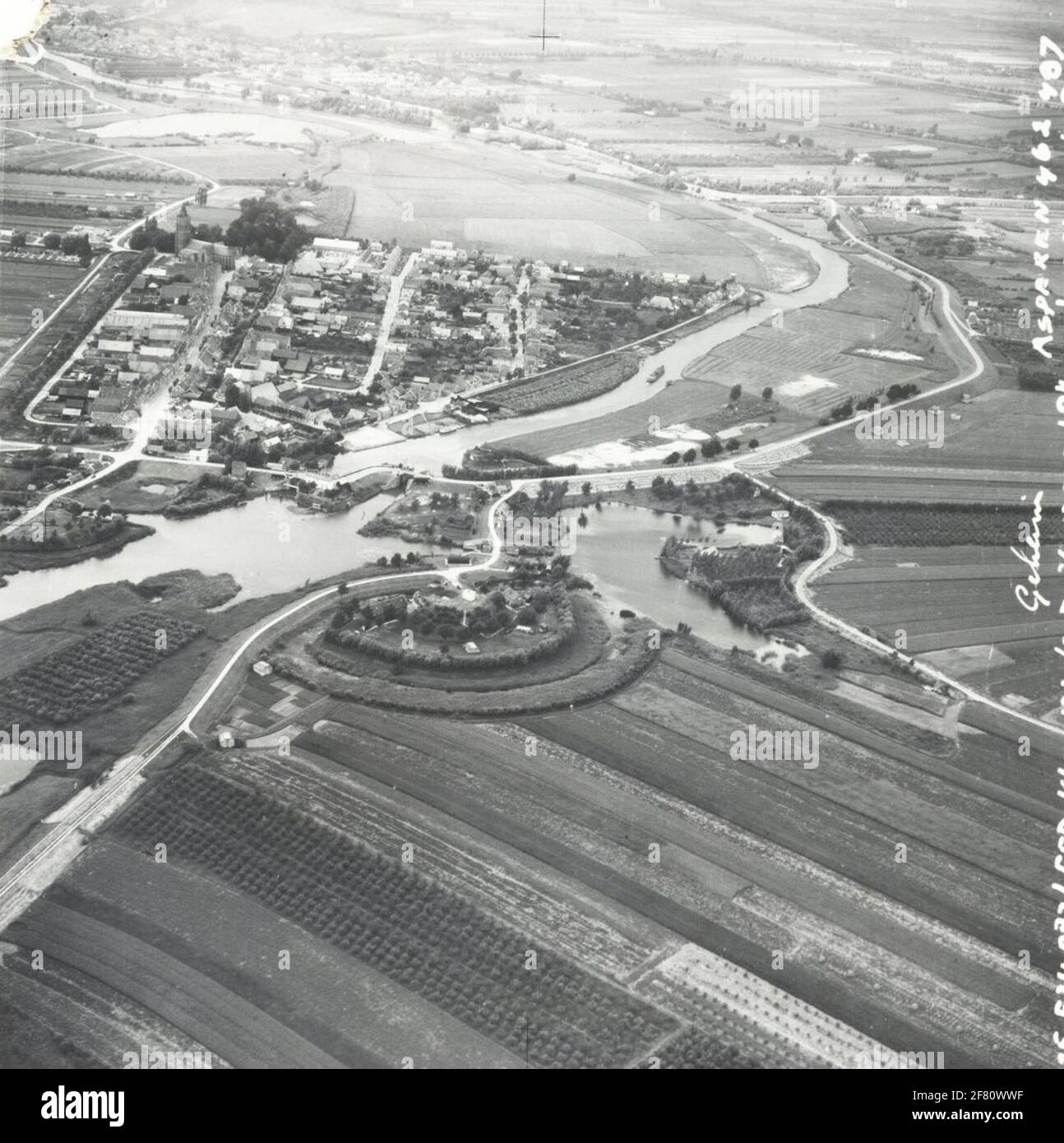 Aerial photo of Fort Asperen Stock Photo - Alamy