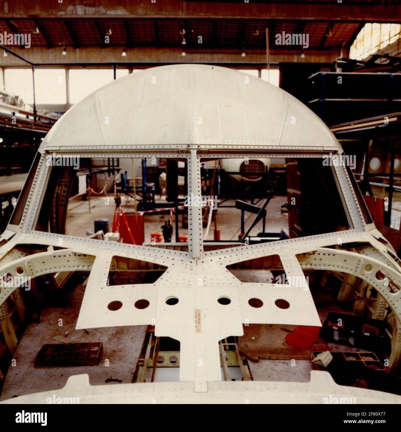 The cockpit section of the Prototype Fokker 100 under construction ...