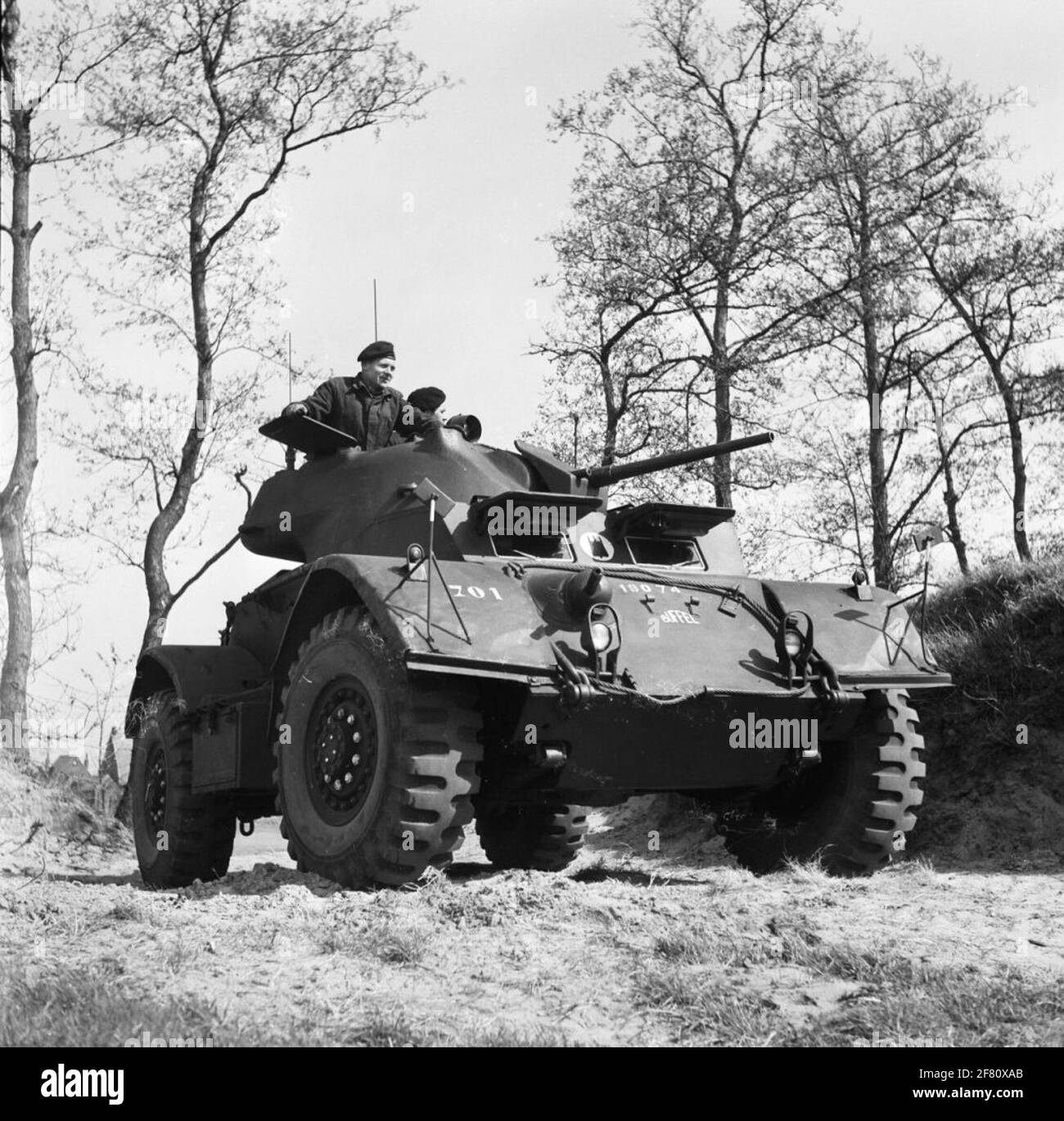 A staghound armored car with the name 'Buffel'. This reconnaissance ...