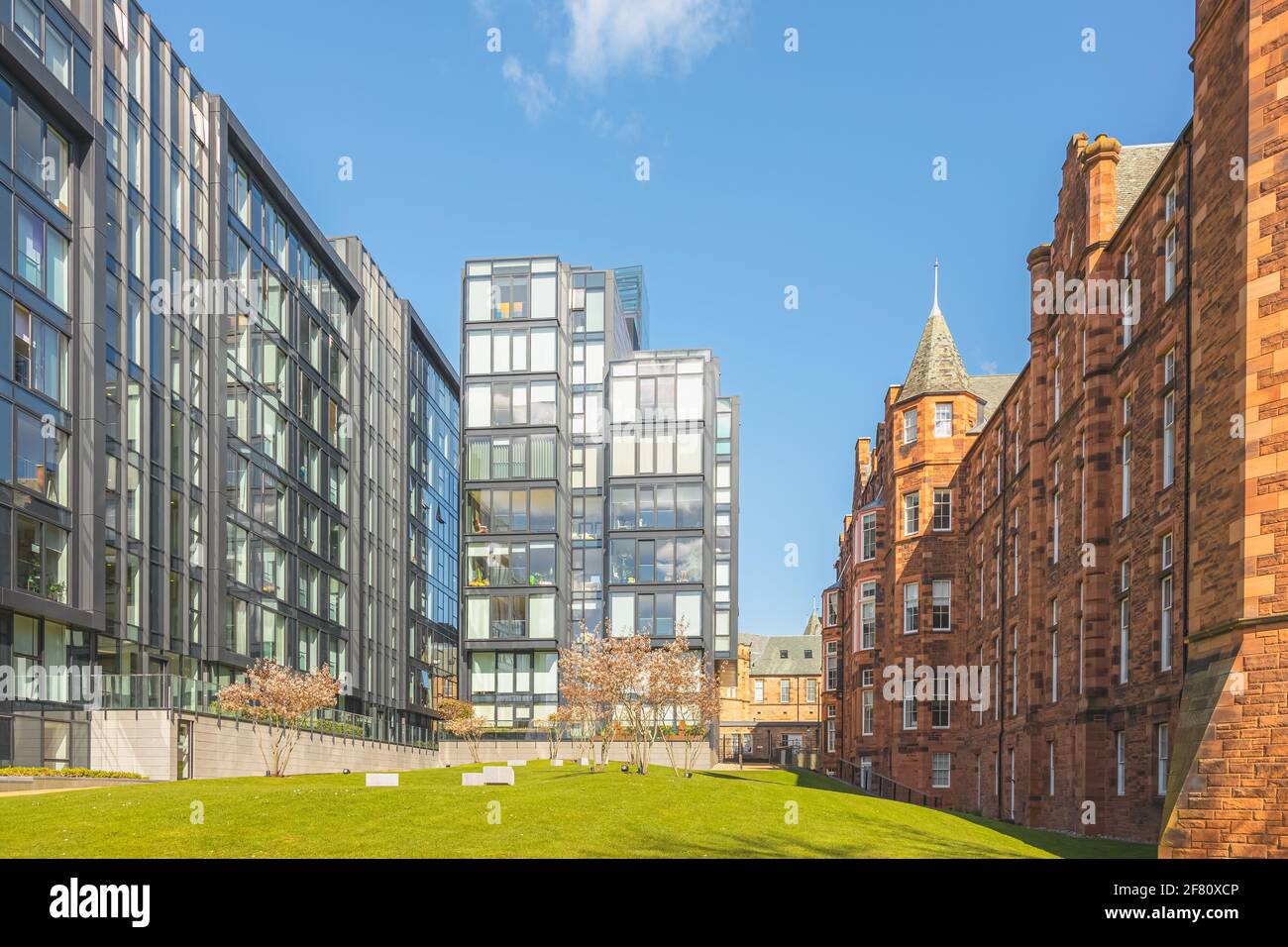 Edinburgh, Scotland - April 10 2021: Urban redevelopment and ...