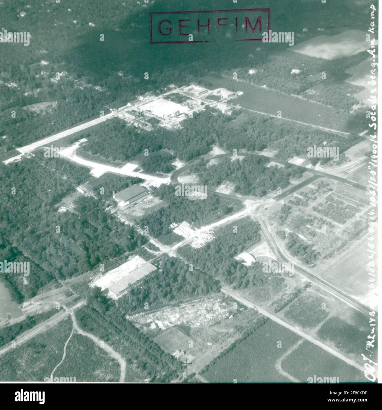 Aerial view of the Soesterberg airbase with the US 32th Tactical ...