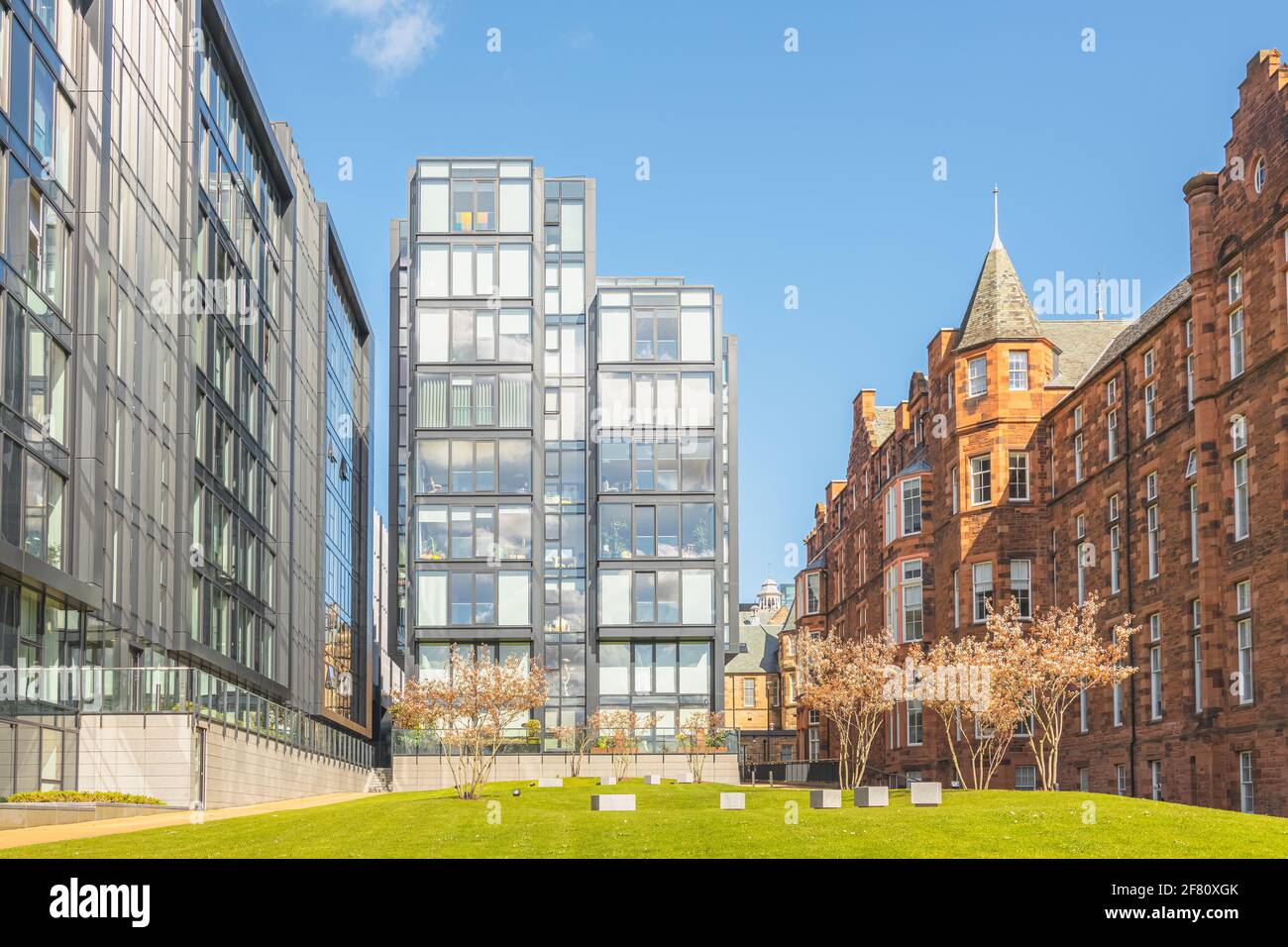 Edinburgh, Scotland - April 10 2021: Urban redevelopment and ...
