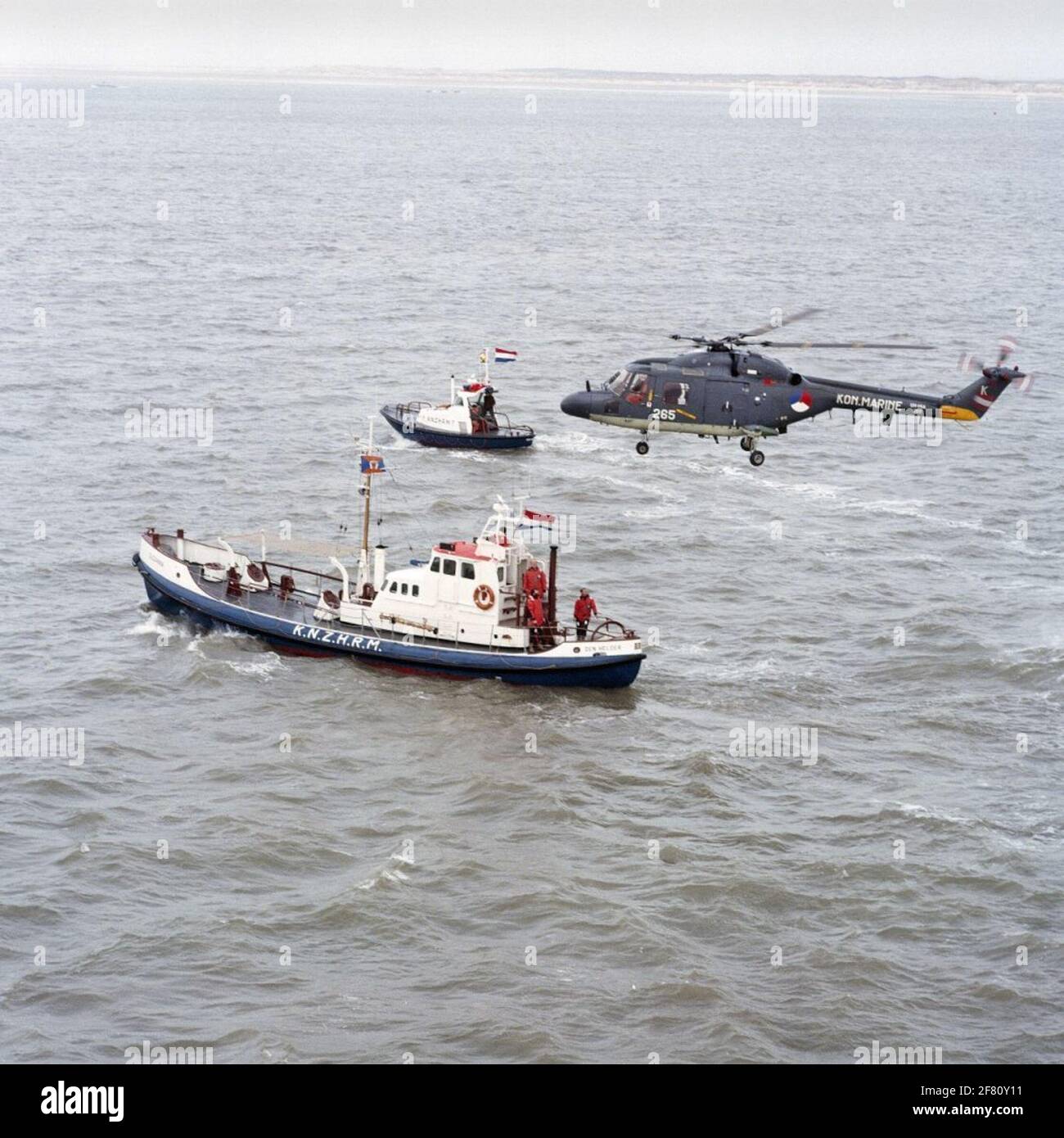 A Westland SH-14D Navy Lynx Helicopter (1979-) performs a joint action ...