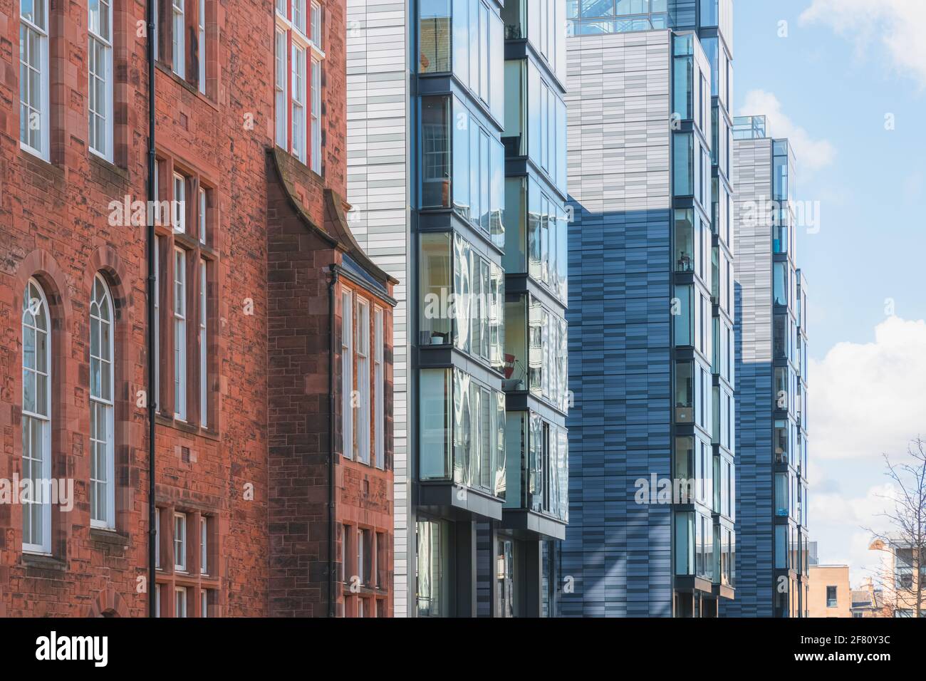 Edinburgh, Scotland - April 10 2021: Urban redevelopment and ...