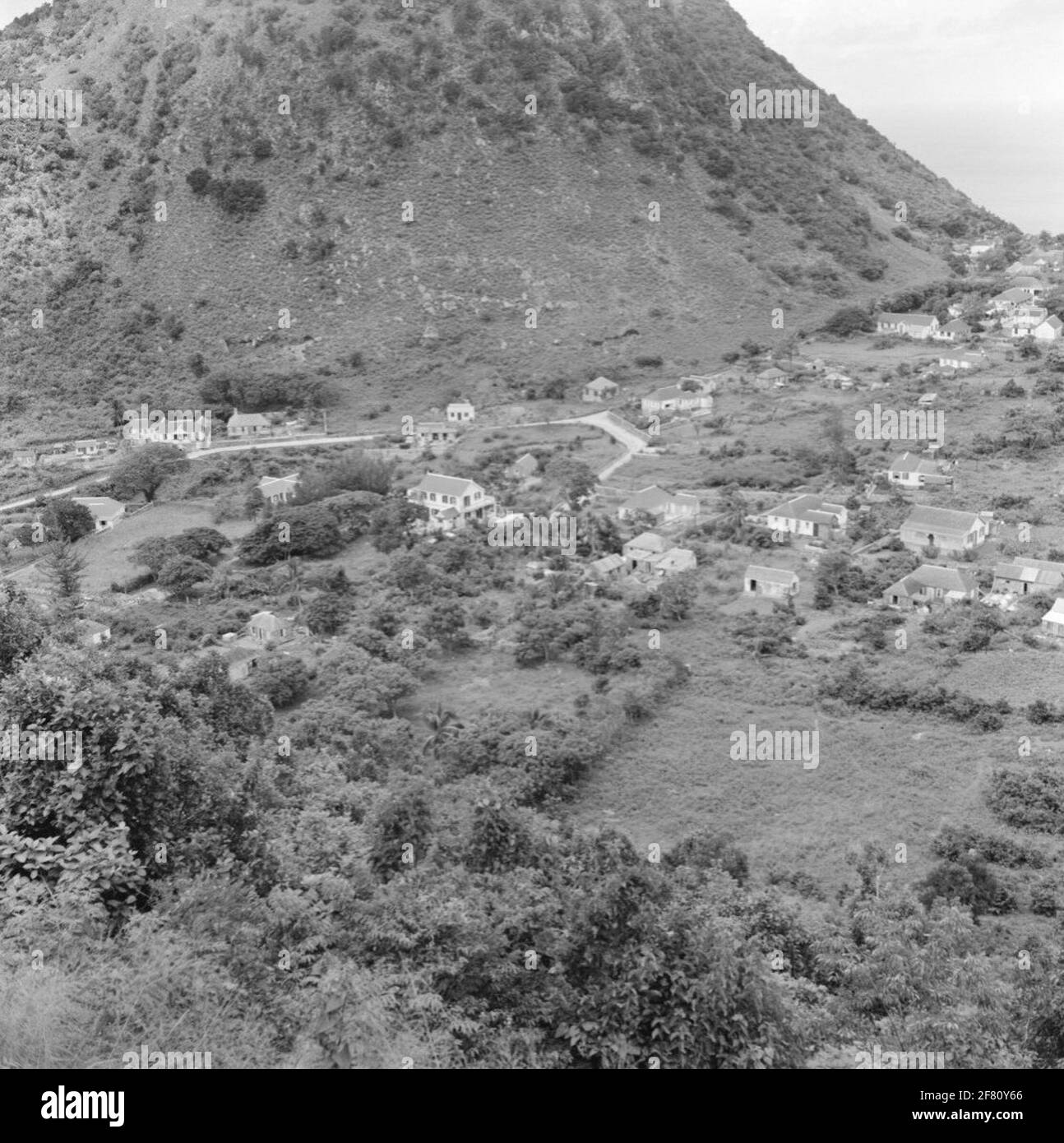 View of the bottom of Saba, 1955 Stock Photo - Alamy
