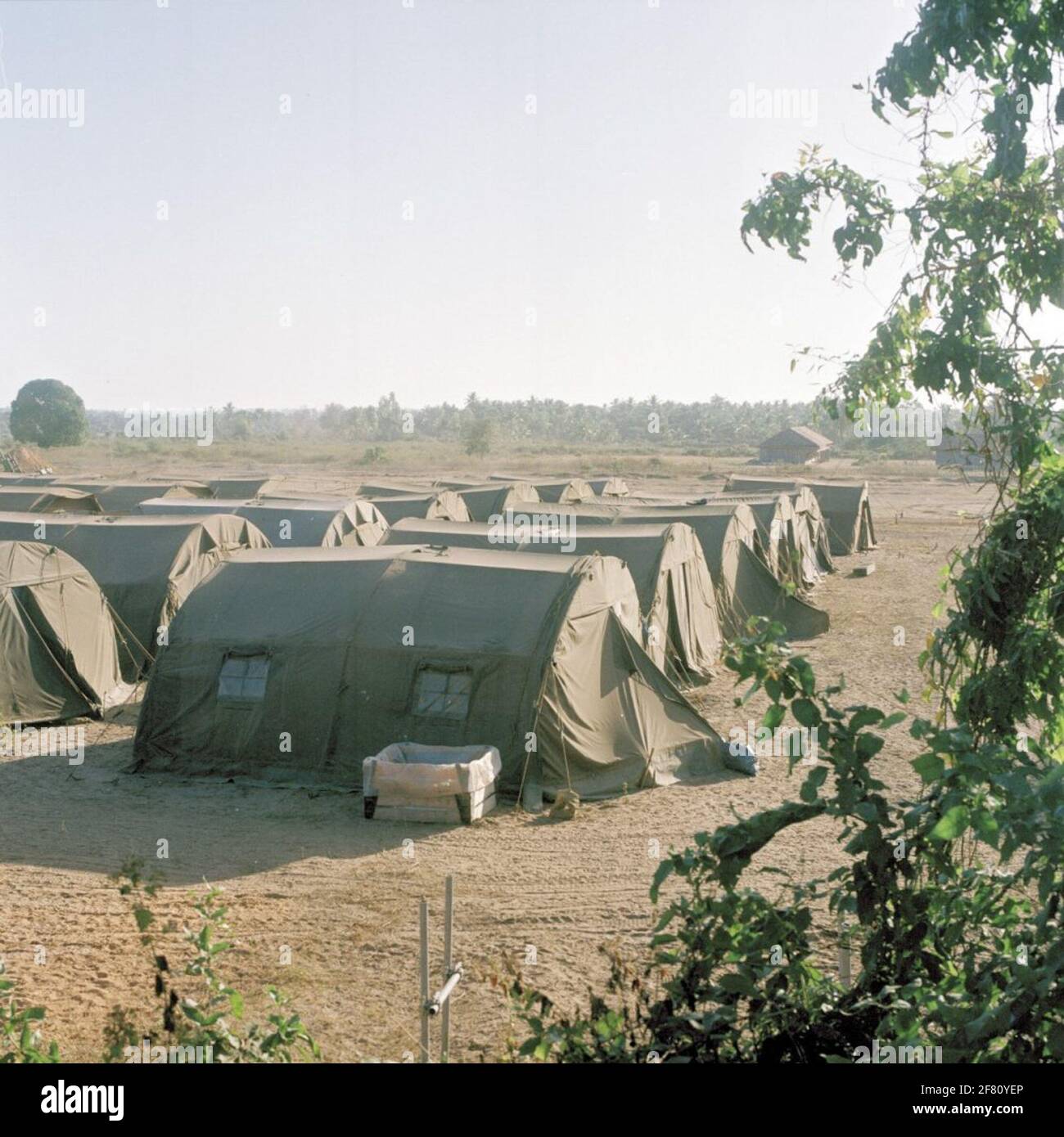 Tents camp from the Untac detachment of the Marines Corps. United ...