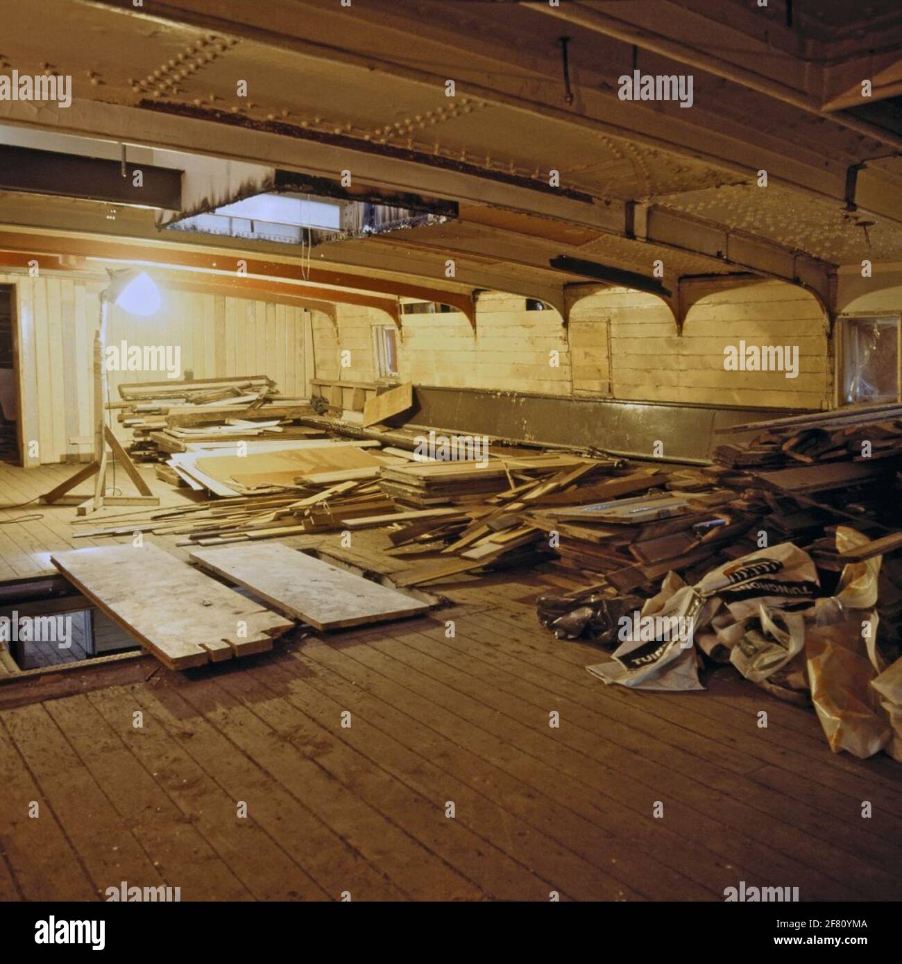 The armored ship Hr.Ms. Scorpio (1868-1903) Just before the restoration ...
