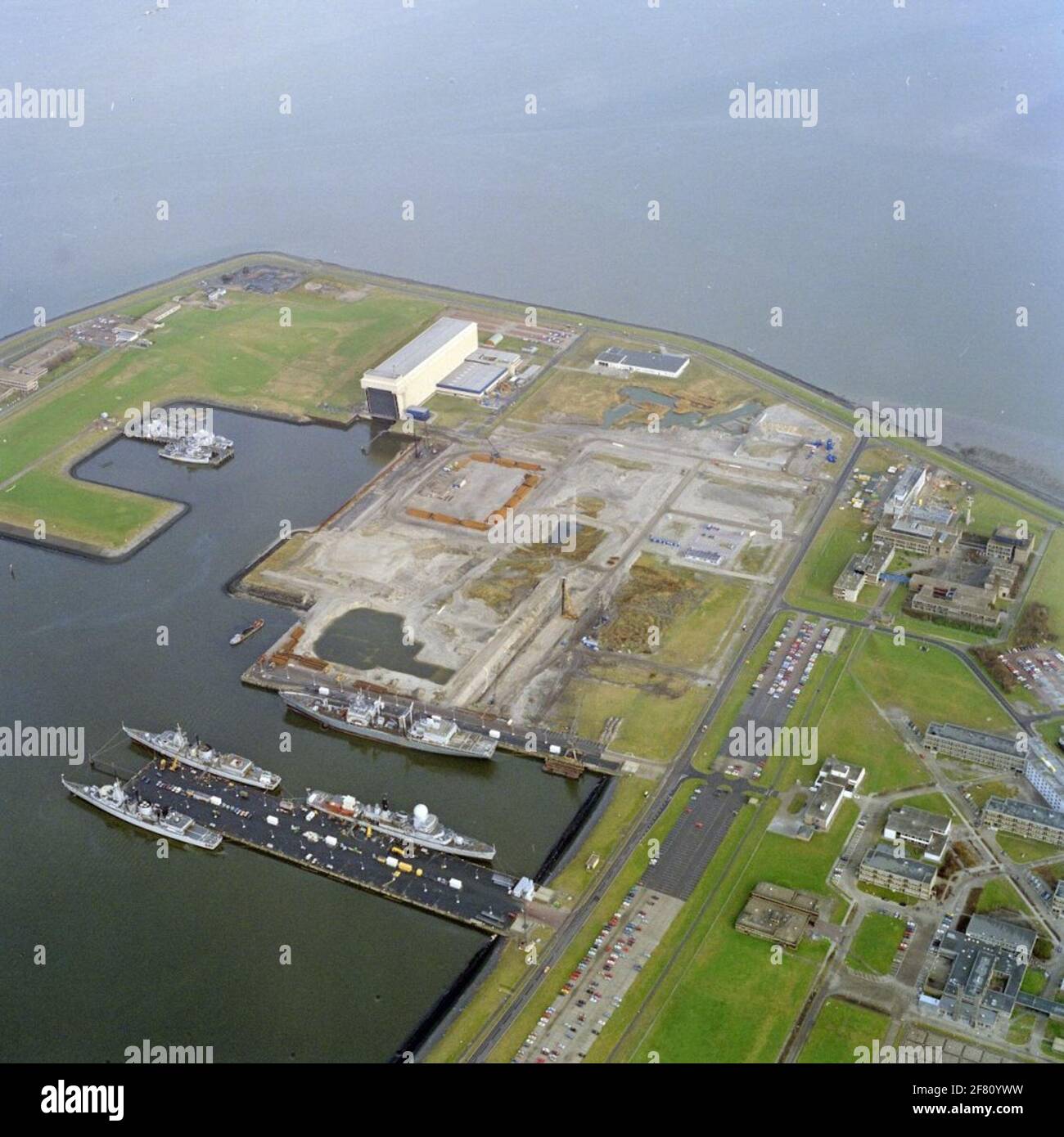 Aerial view of the eastern part of the new port, the new Rijkswerf ...