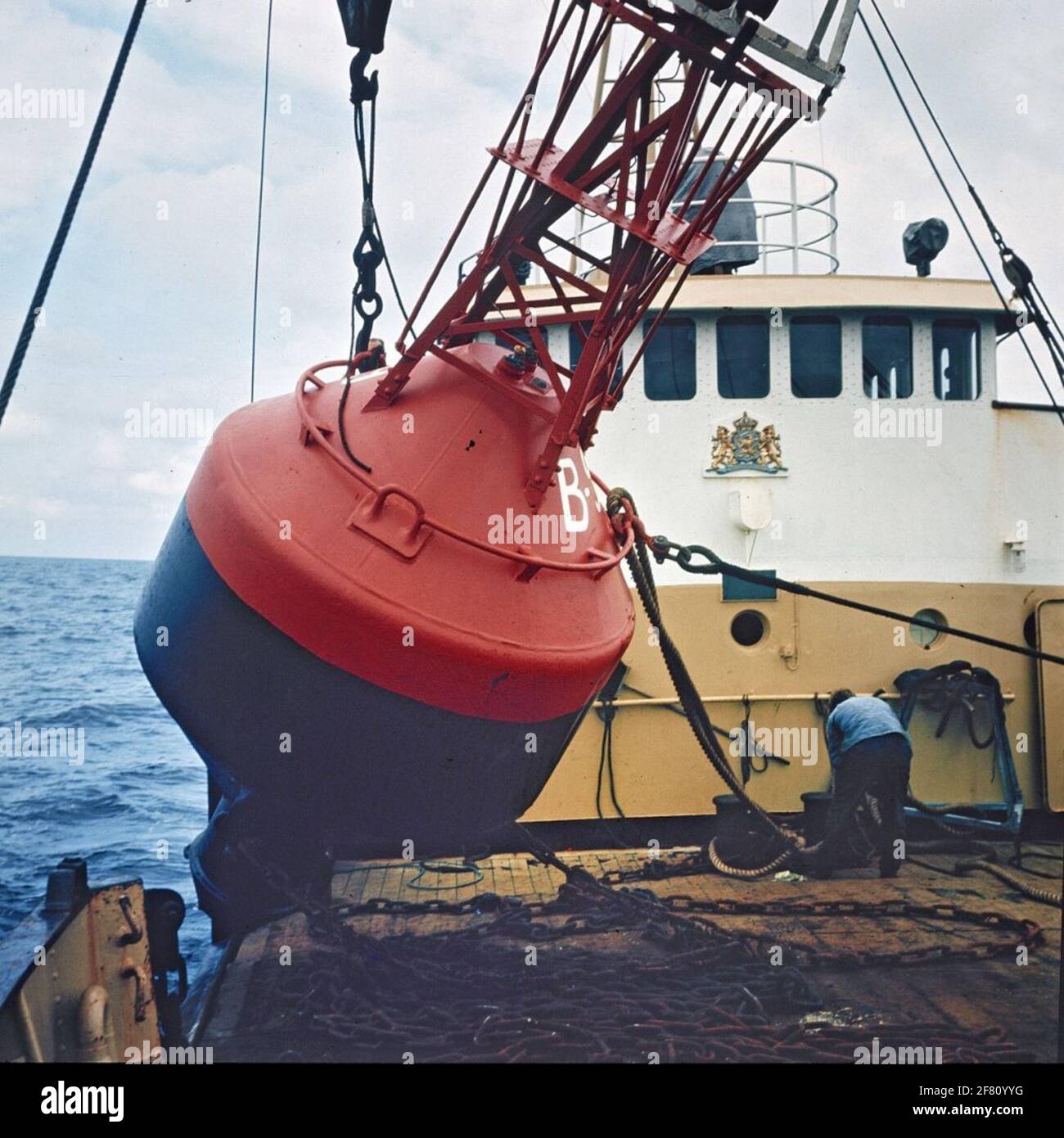 A double -onic light buoy is taken A / B from the zondam (1954-1977 ...