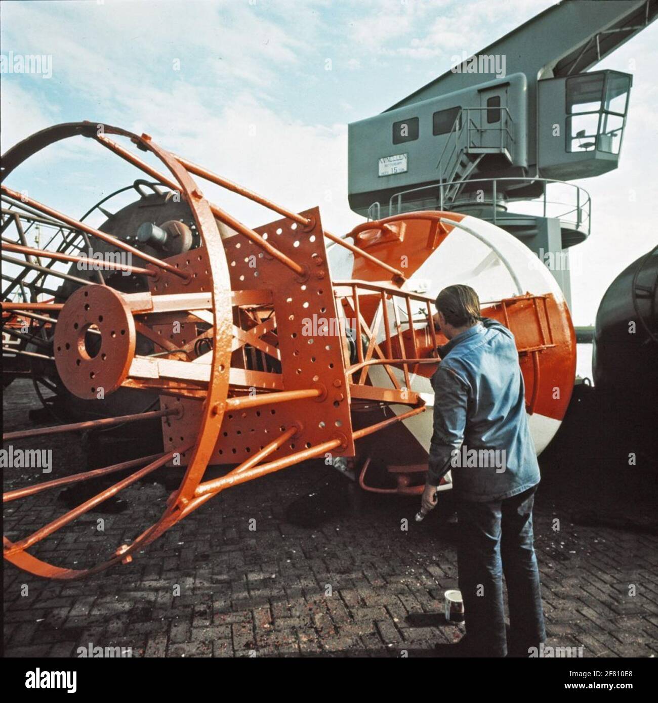 Maintenance of a tail buoy Stock Photo - Alamy