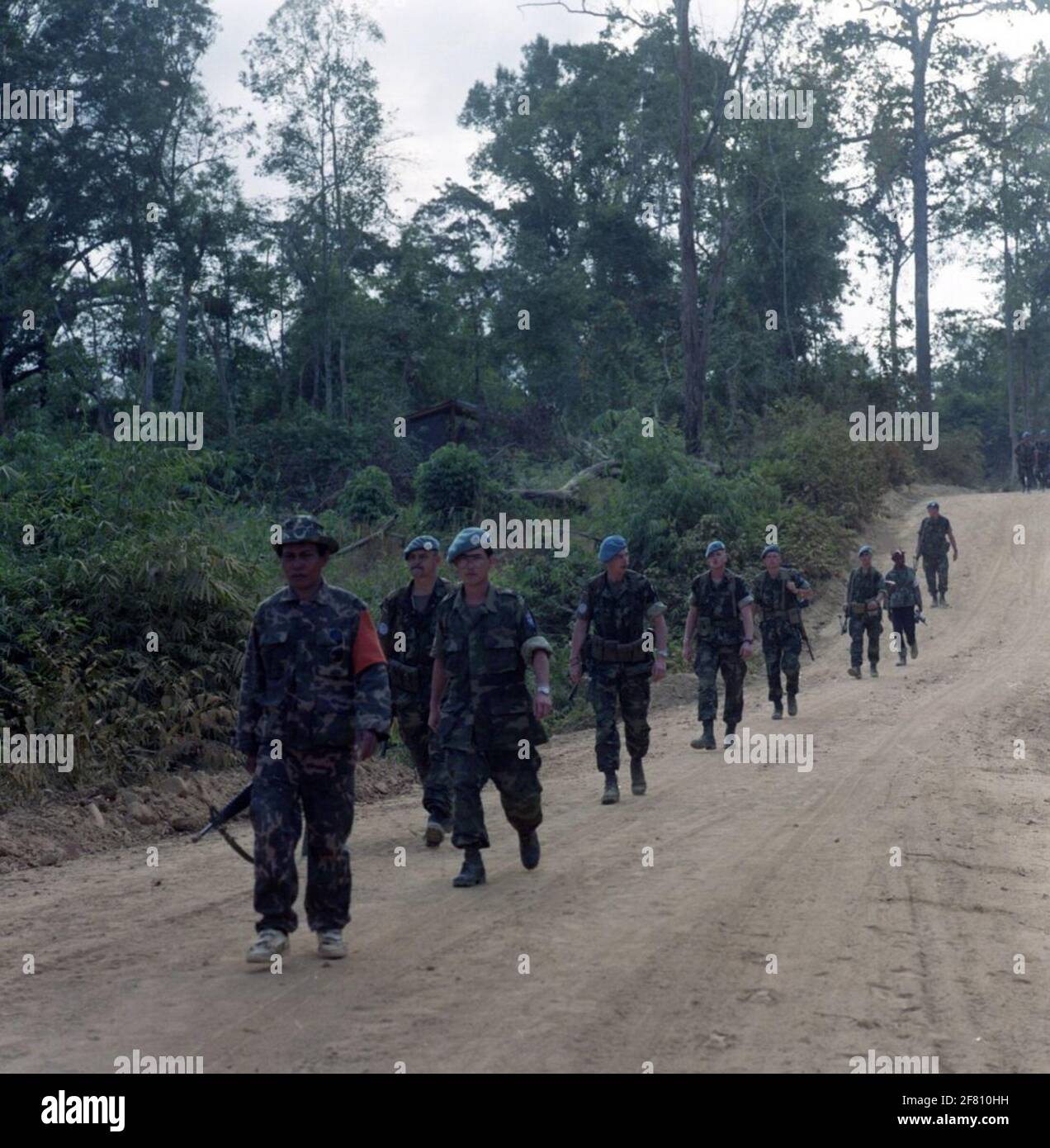 Soldiers from the Marines Corps, deployed in UNTAC context, under the ...