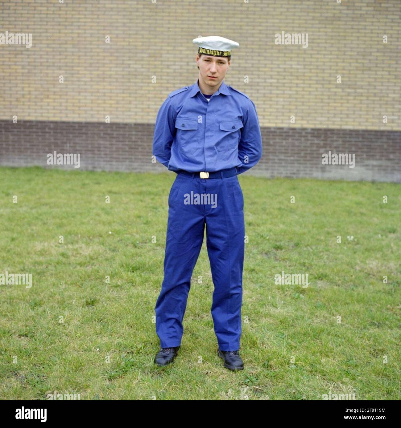 Sailor of the Royal Navy (km) in blue work suit Stock Photo - Alamy