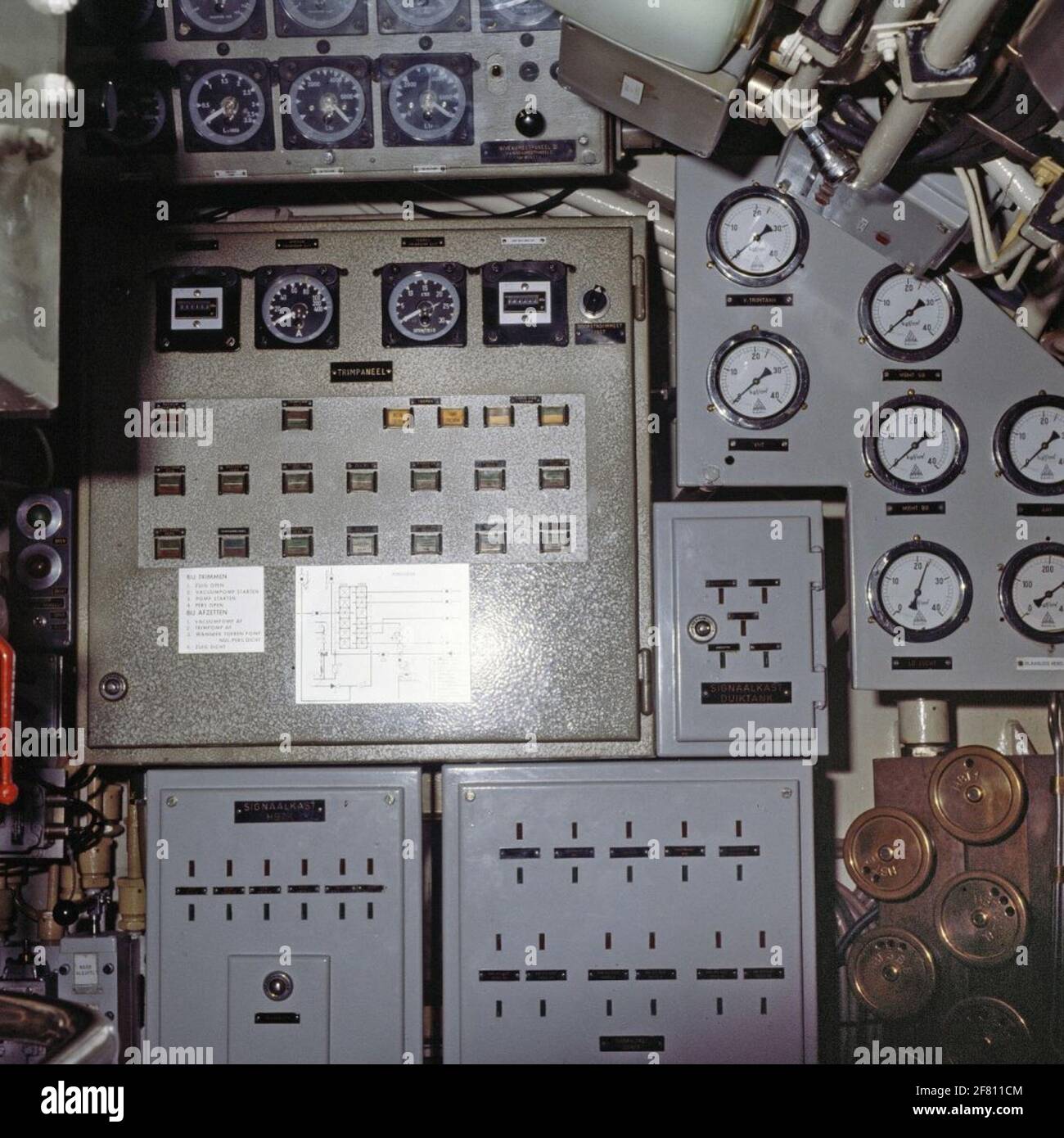 Interior with electrical distribution cupboards and servants A / B from ...