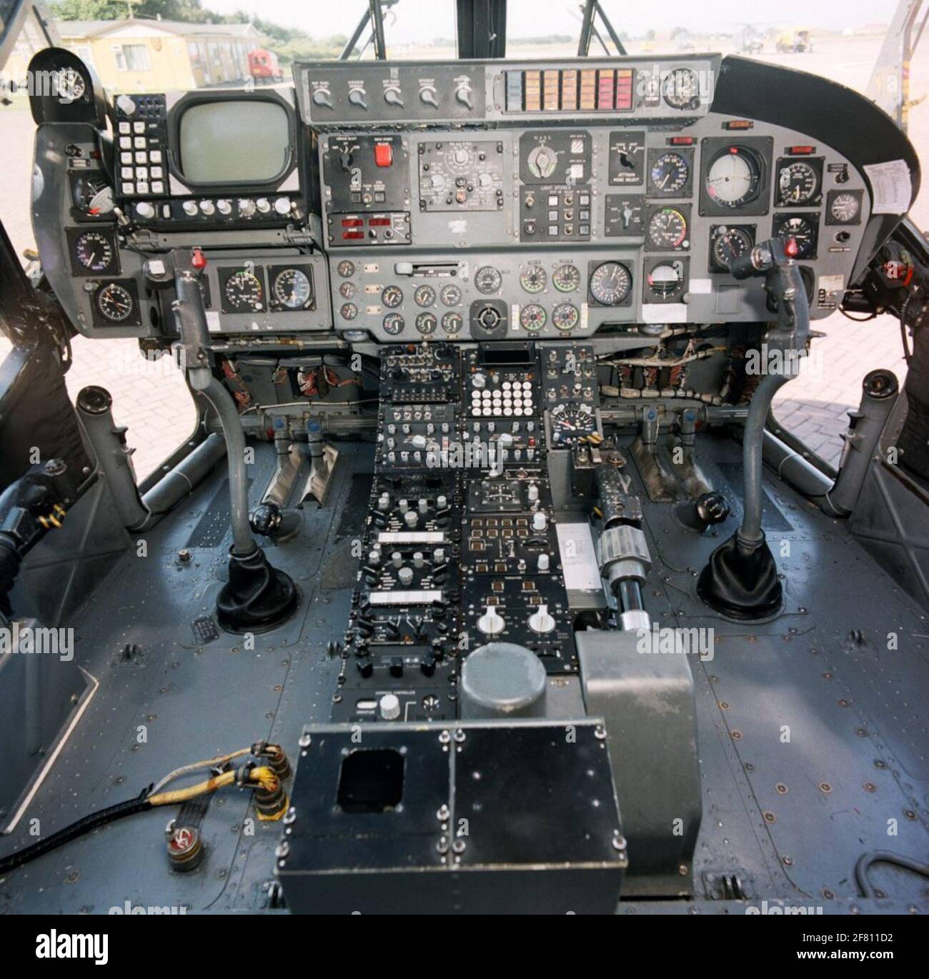 Cockpit from one of the Westland Lynx helicopters from airplane ...