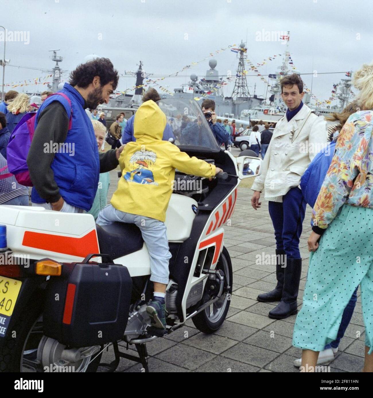 Interest in a motorcycle from the Royal Netherlands Marechaussee during ...
