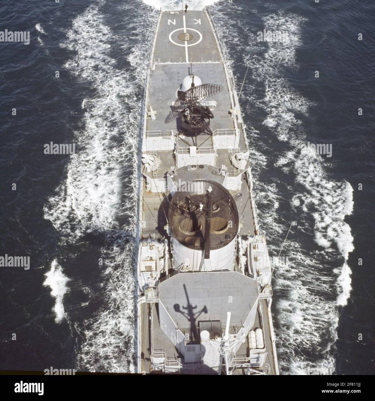 The S-Frigate Hr.Ms. Kortenaer (1978-1997) seen from above Stock Photo - Alamy