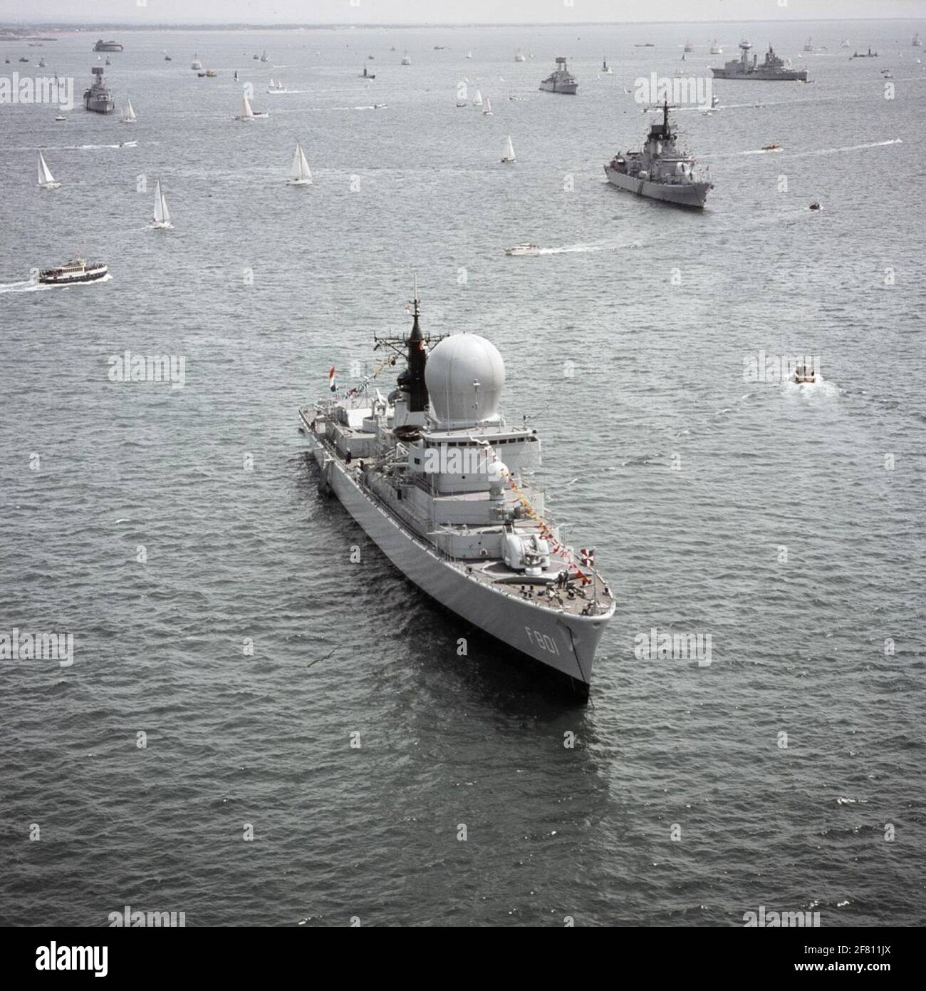 The GW frigate Hr.Ms. Tromp (1975-1999) Popped for anchor with other ...