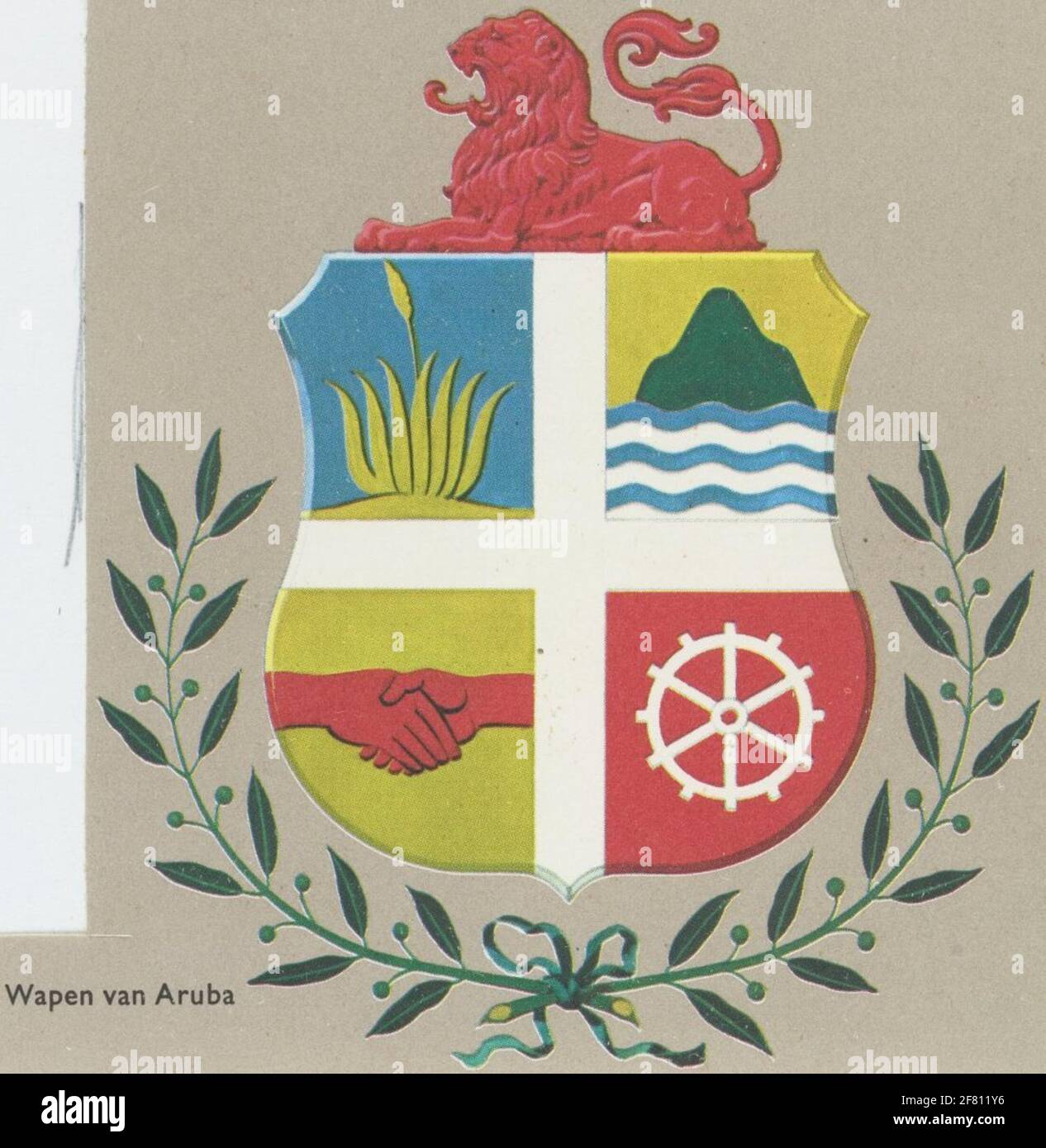 Aruba coat of arms Stock Photo - Alamy