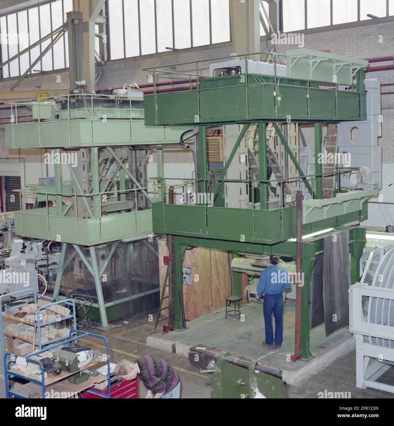 Facility (green painted) for the preparation and testing of sonar ...