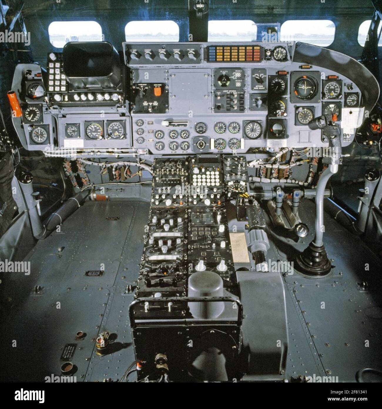 Cockpit of a Westland SH-14D Navy Lynx Subdue boat control helicopter ...