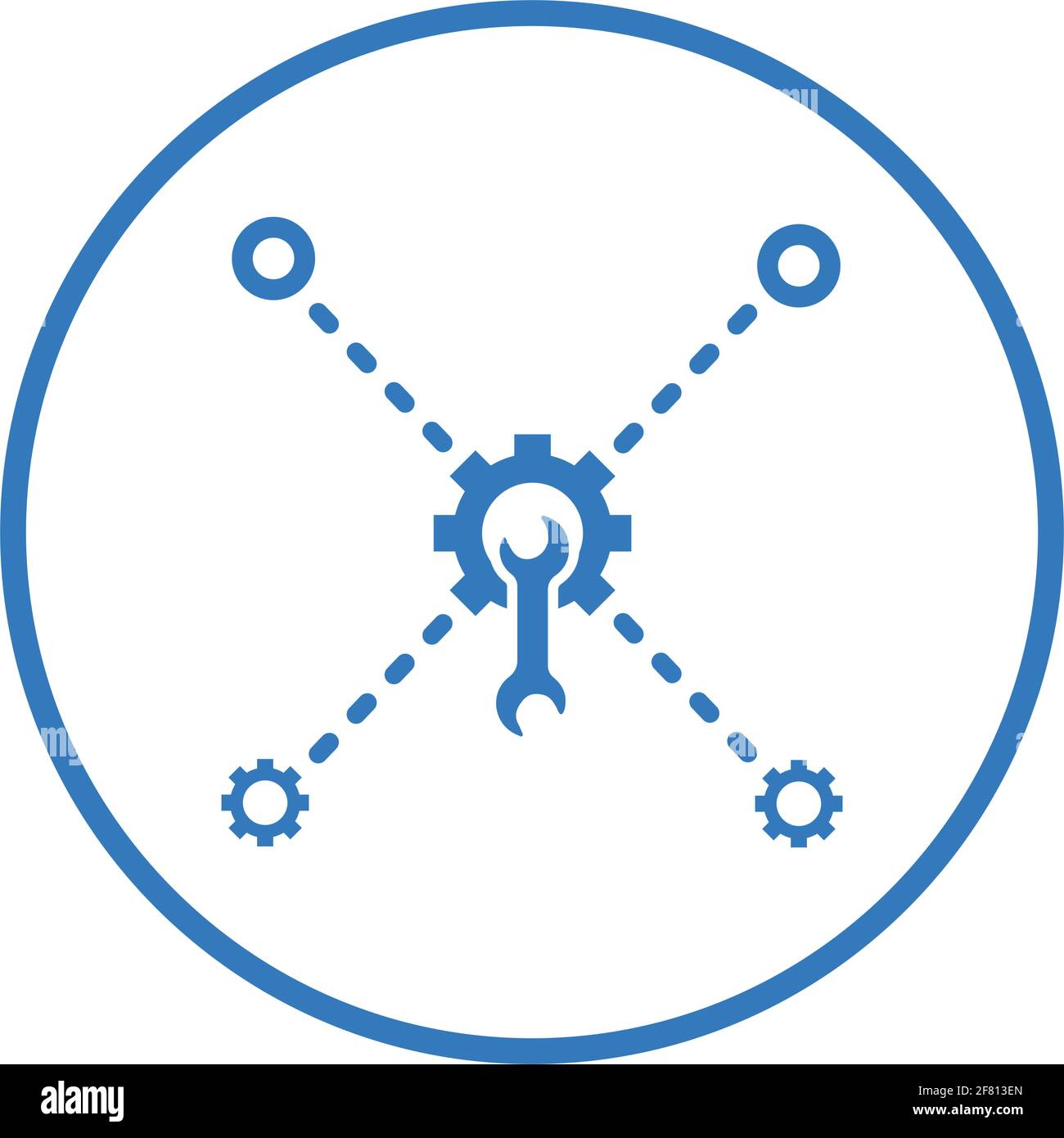 Connection, configuration, service relations icon. Fully editable ...