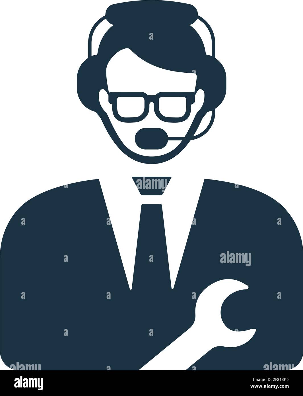 Configuration, settings, customer support icon. Fully editable vector ...