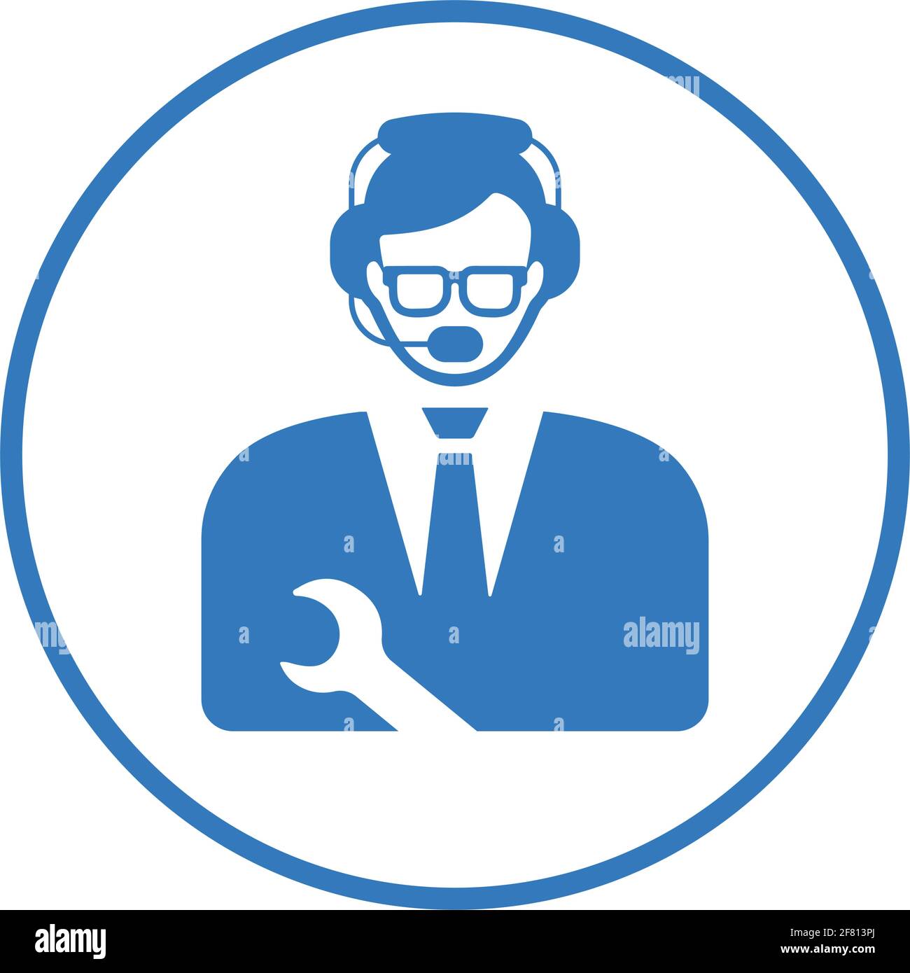 Configuration, settings, customer support icon. Fully editable vector ...