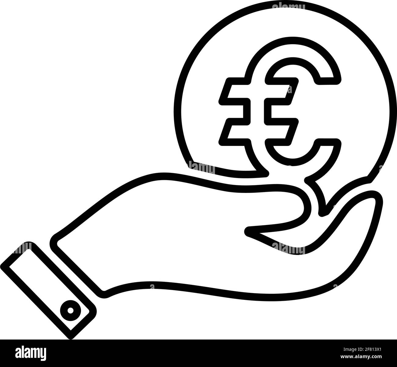 Investment, euro payment icon. Fully editable vector illustration for ...