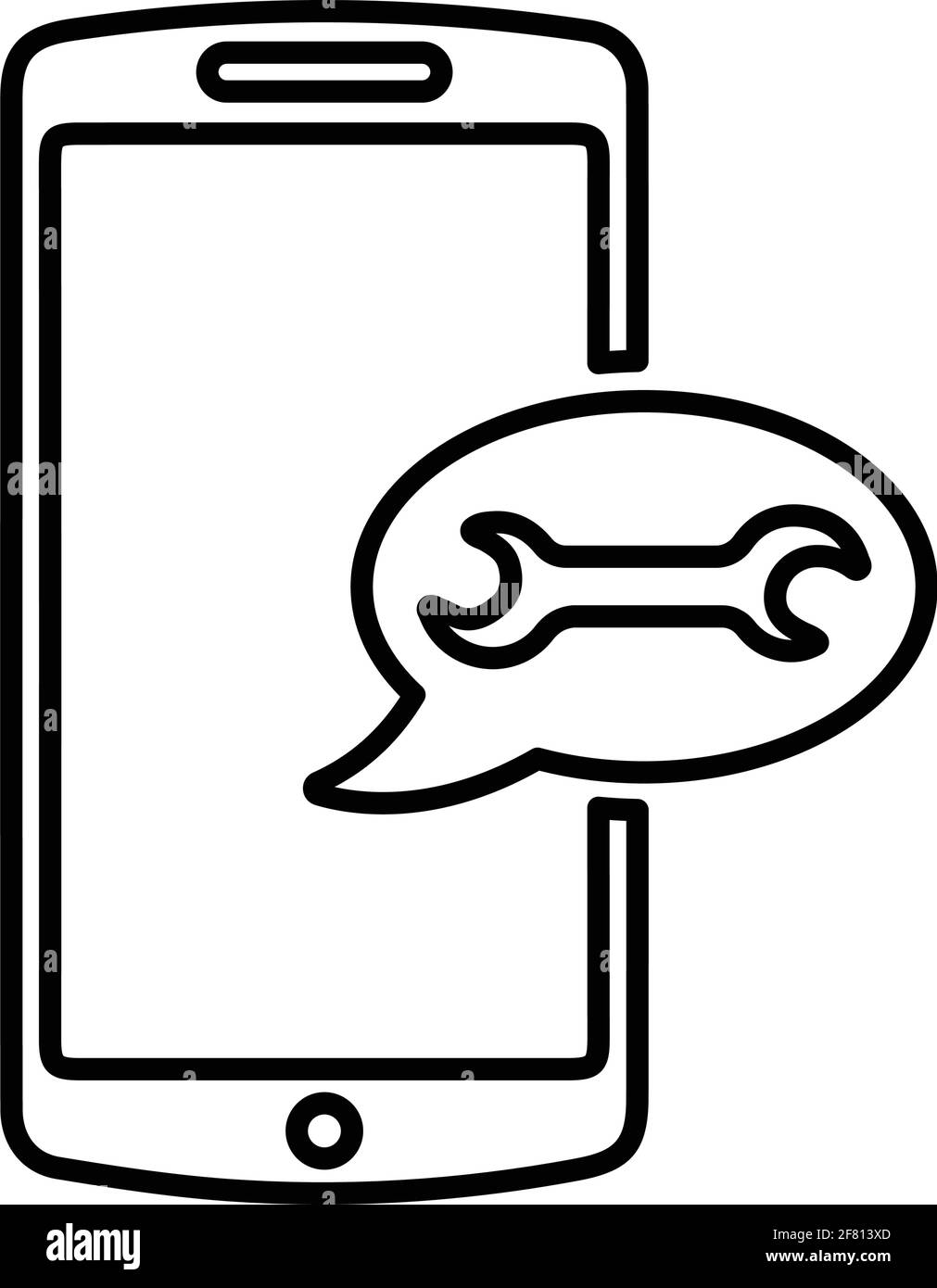 Maintenance service message icon. Fully editable vector illustration ...