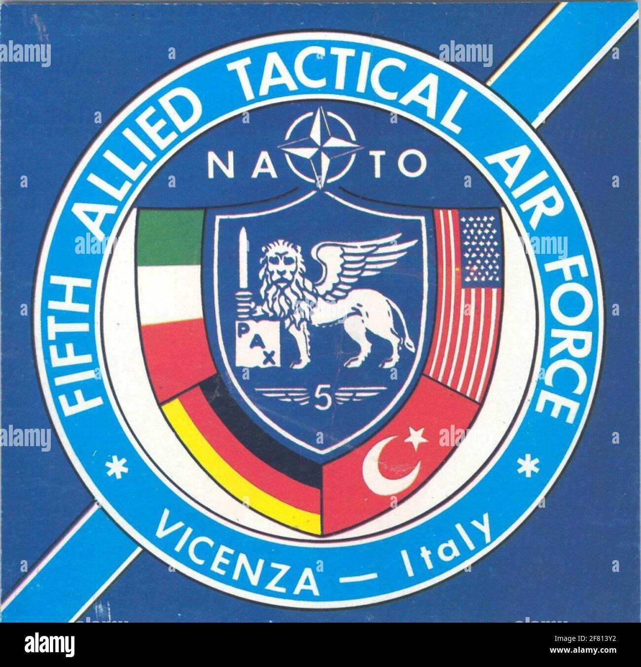 Emblem 5ataf (Fifth Allied Tactical Air Force) in Vicenza (Italy ...