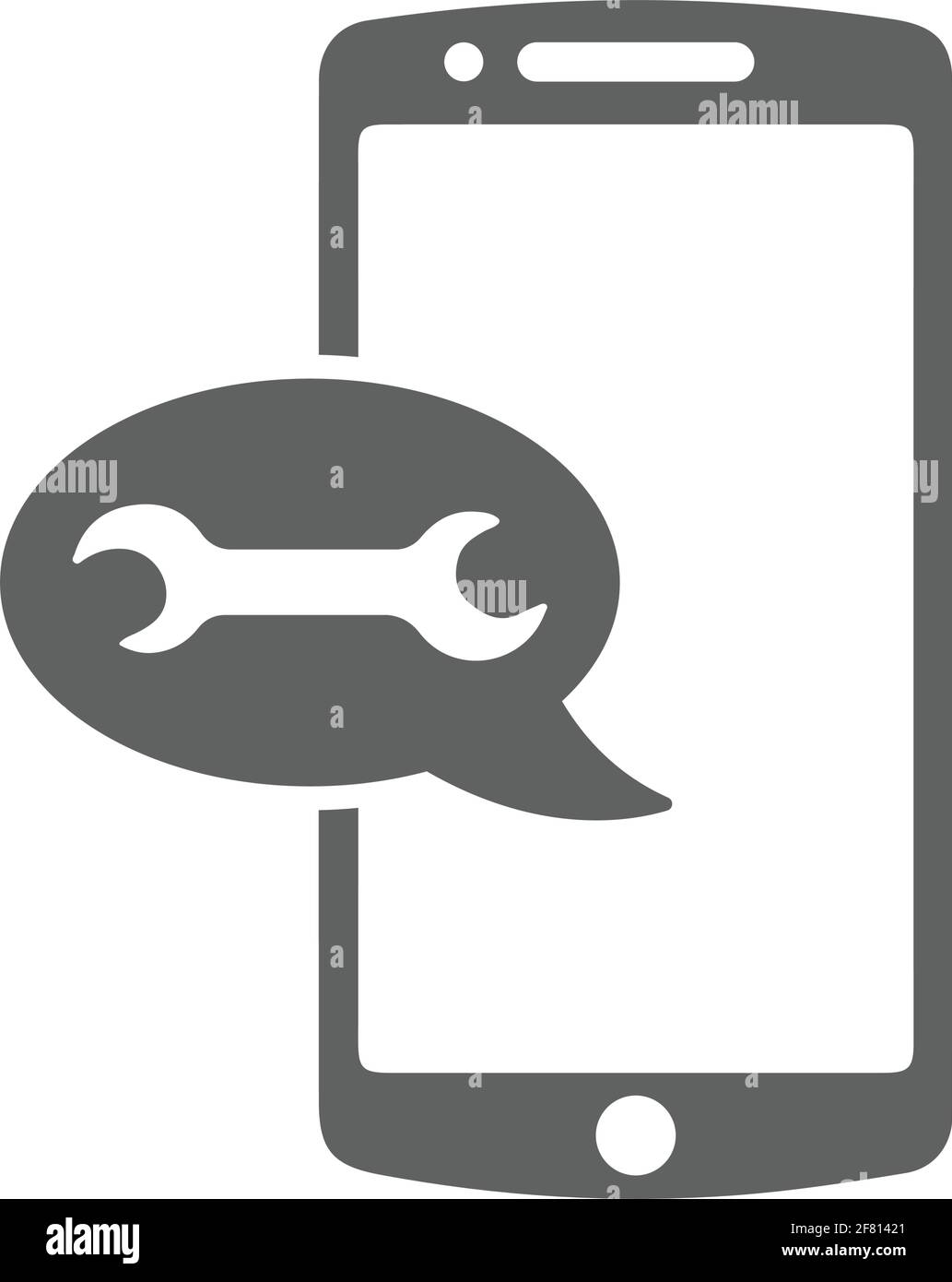 Maintenance service message icon. Fully editable vector illustration ...